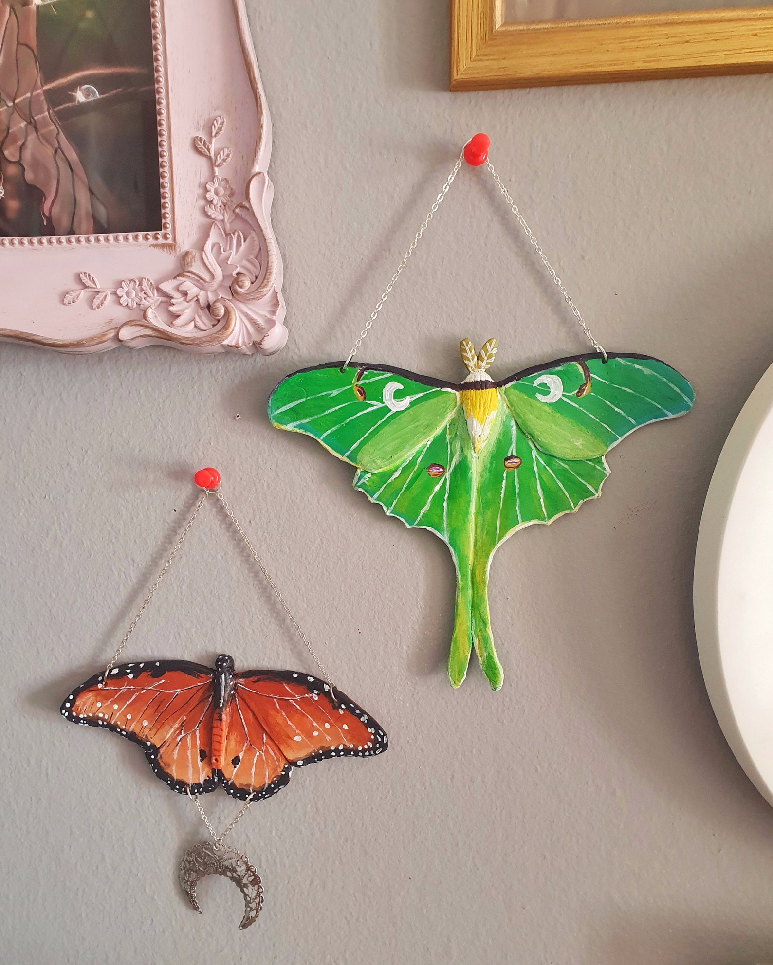 Luna Moth Wall Hanging for Magic Decoration Inspired in Cottagecore ...