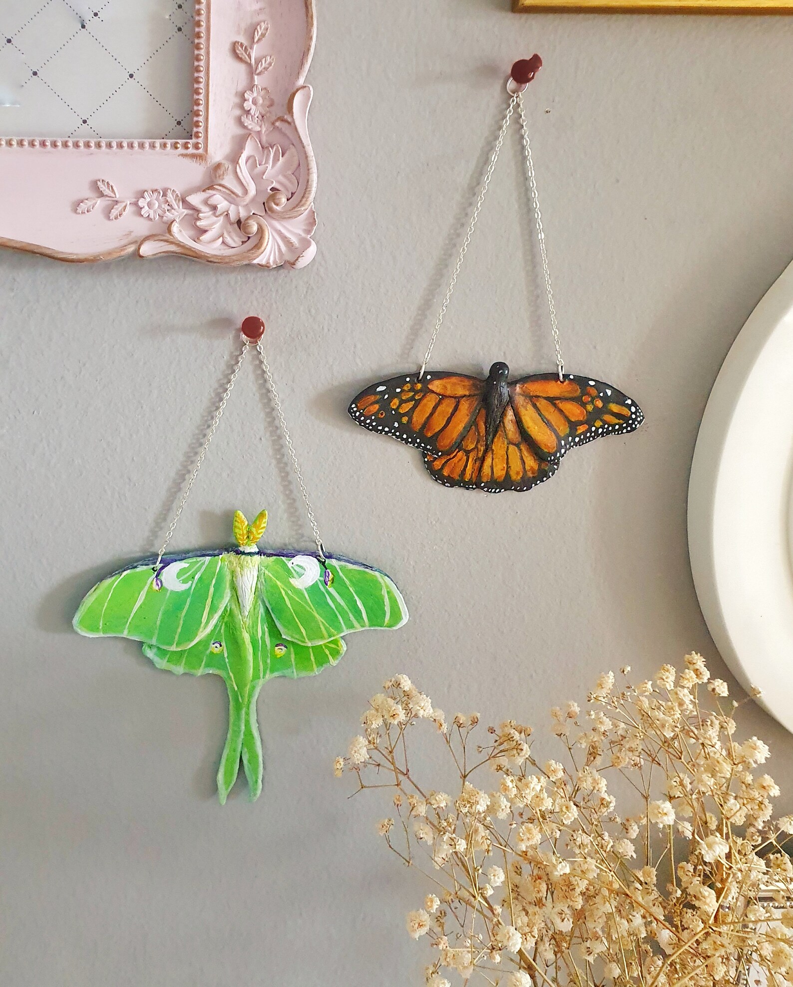 Luna Moth Wall Hanging for Magic Decoration Inspired in Cottagecore ...