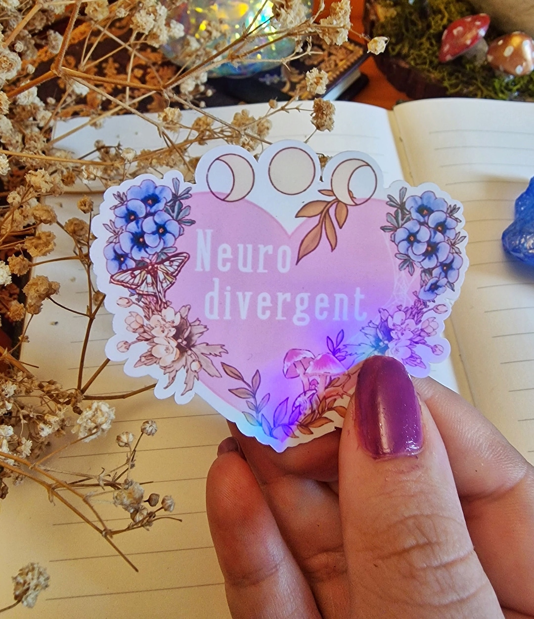 Neurodiversity, Neurodivergent Shiny Sticker Mental Healt, ADHD, Autism ...