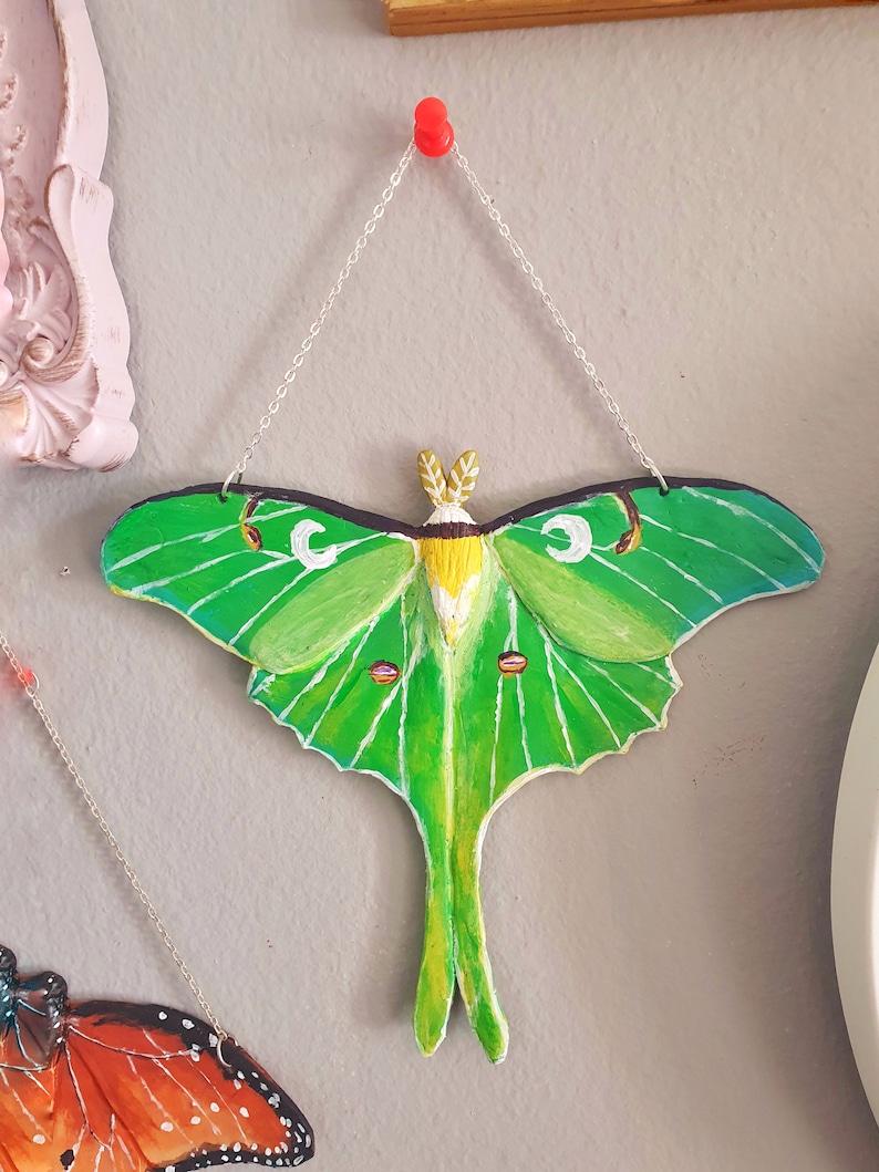Luna Moth Wall Hanging for Magic Decoration Inspired in Cottagecore ...
