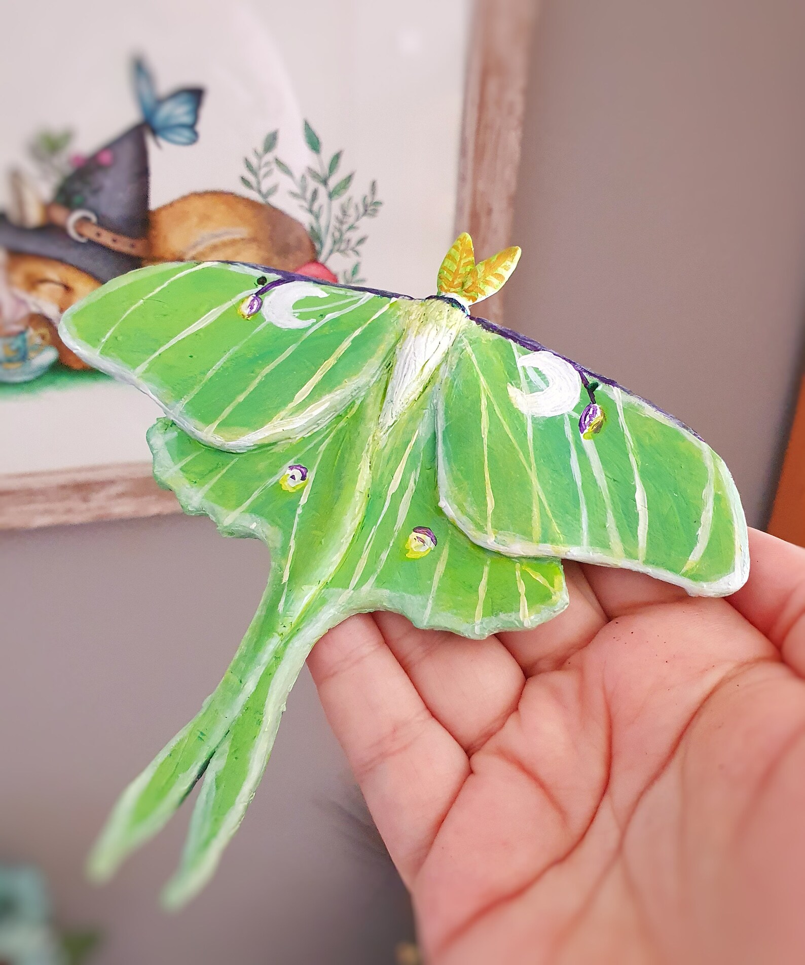 Luna Moth Wall Hanging for Magic Decoration Inspired in - Etsy