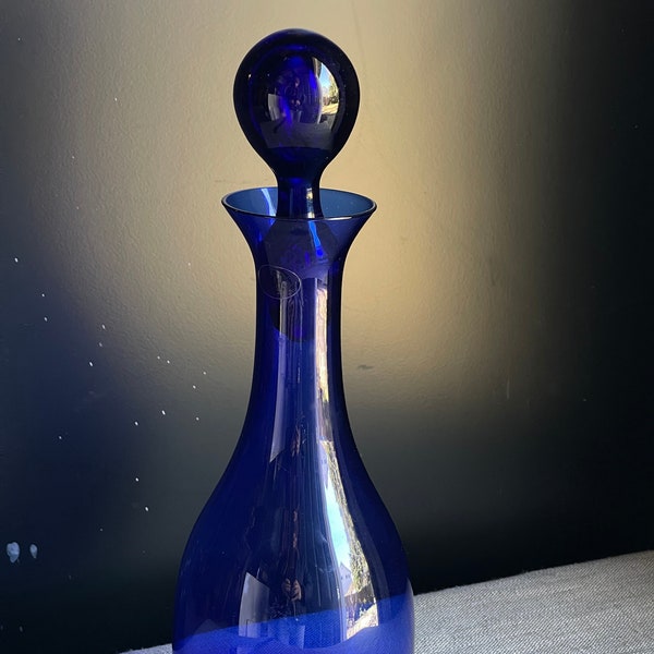 Blue Glass Decanter - Etsy