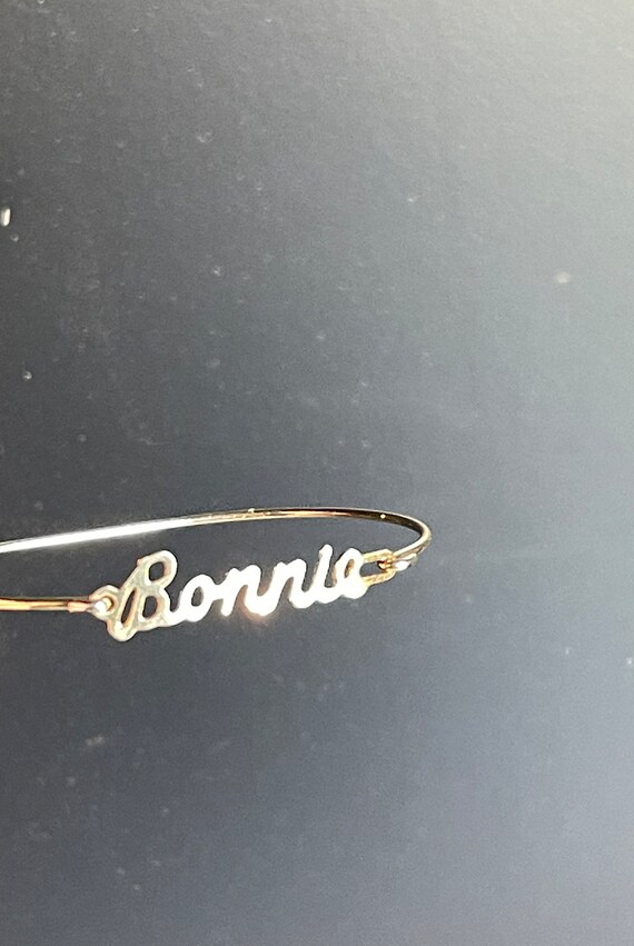 Vintage Name Bracelet ‘Bonnie’ Gold Tone - Gem