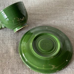 Vintage Fiestaware Teacup and Saucer Sunflower Yellow Forest Light ...