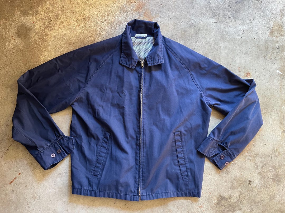 Vintage Navy Blue Utility Jacket - Etsy