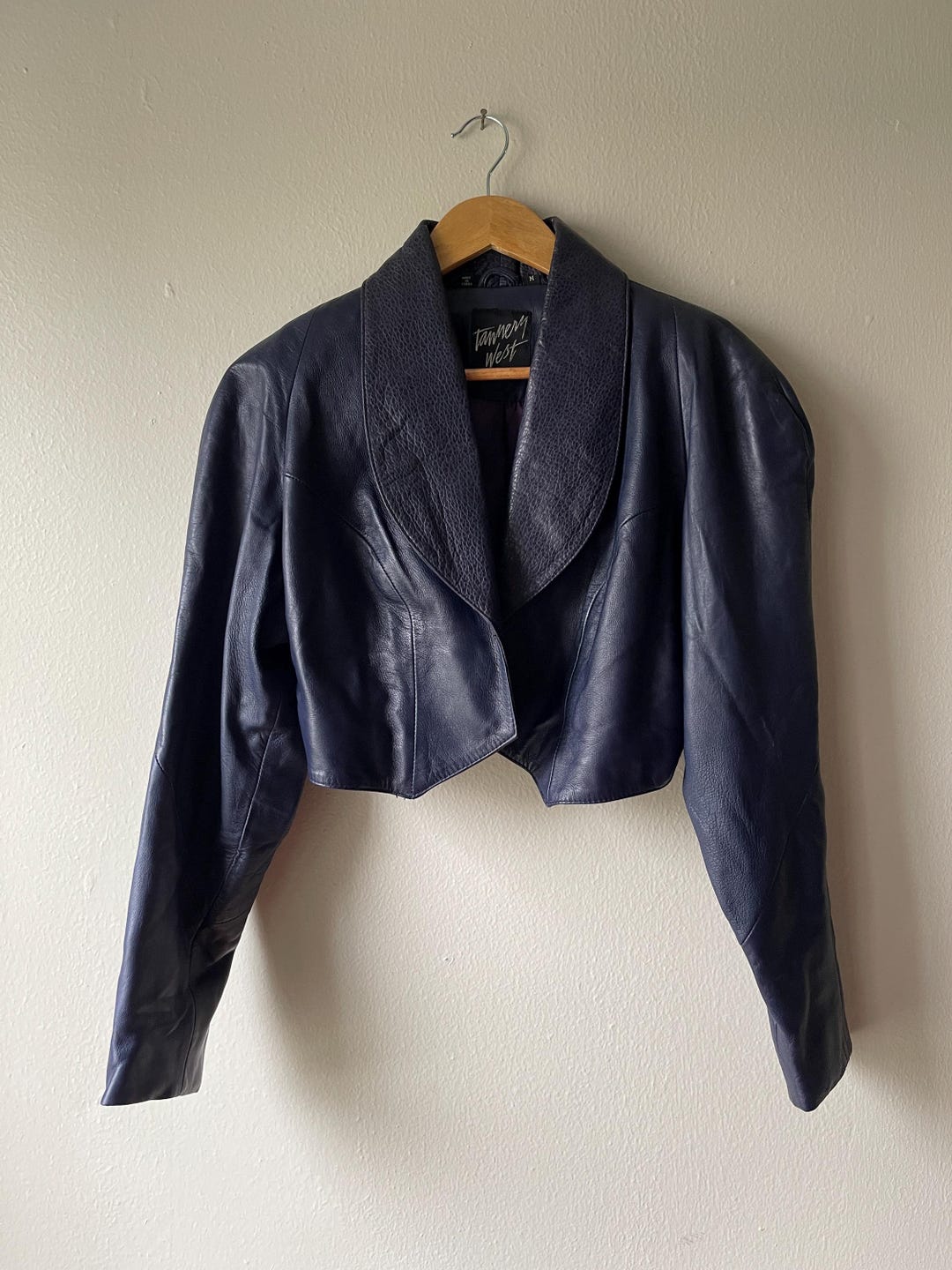 Vintage 1980s Deep Purple Western Leather Cropped Jacket by Winslet ...