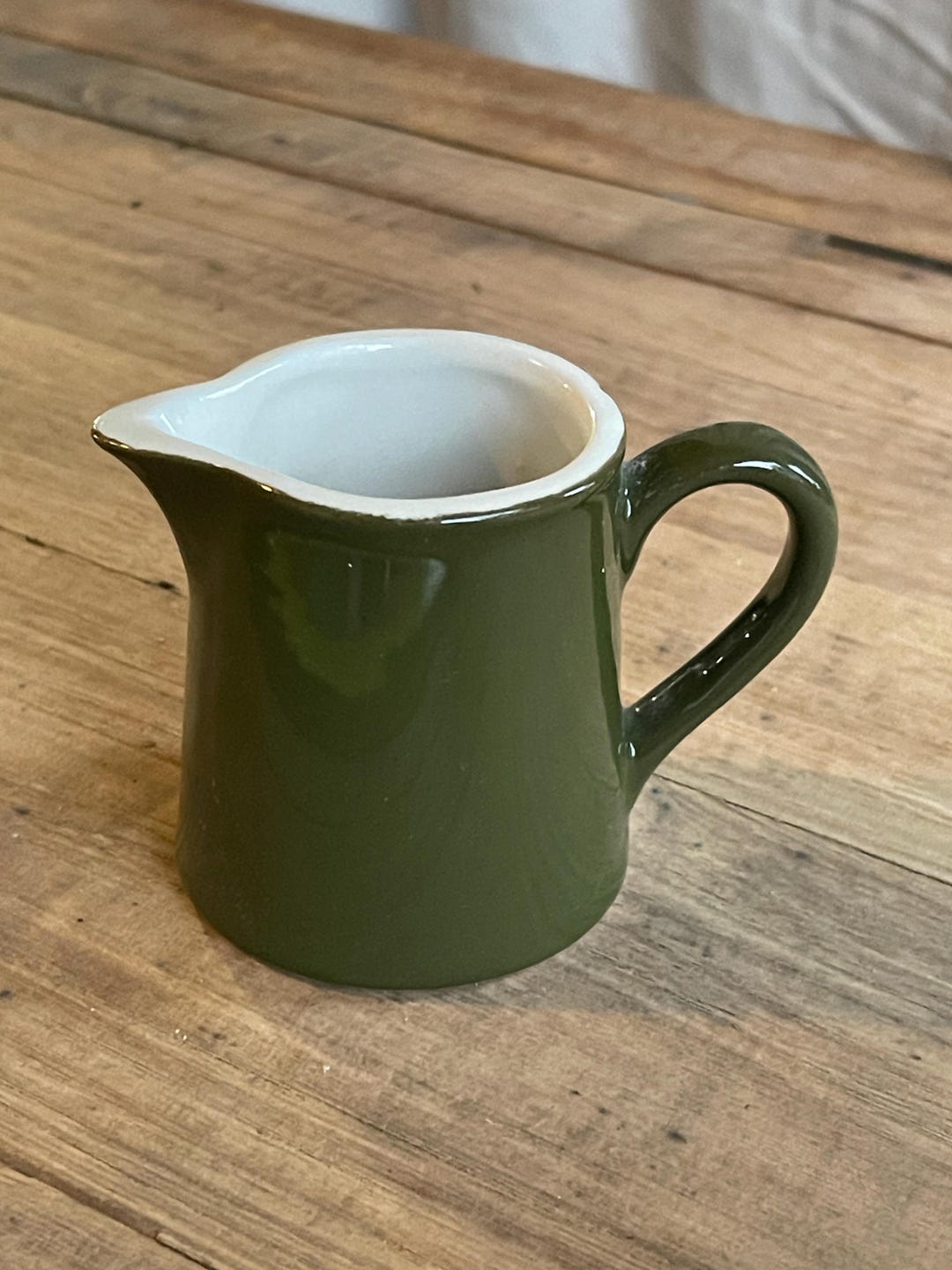 Vintage Green Hall Creamer W Handle - Etsy