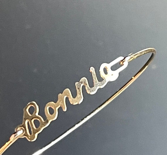 Vintage Name Bracelet ‘Bonnie’ Gold Tone - Gem