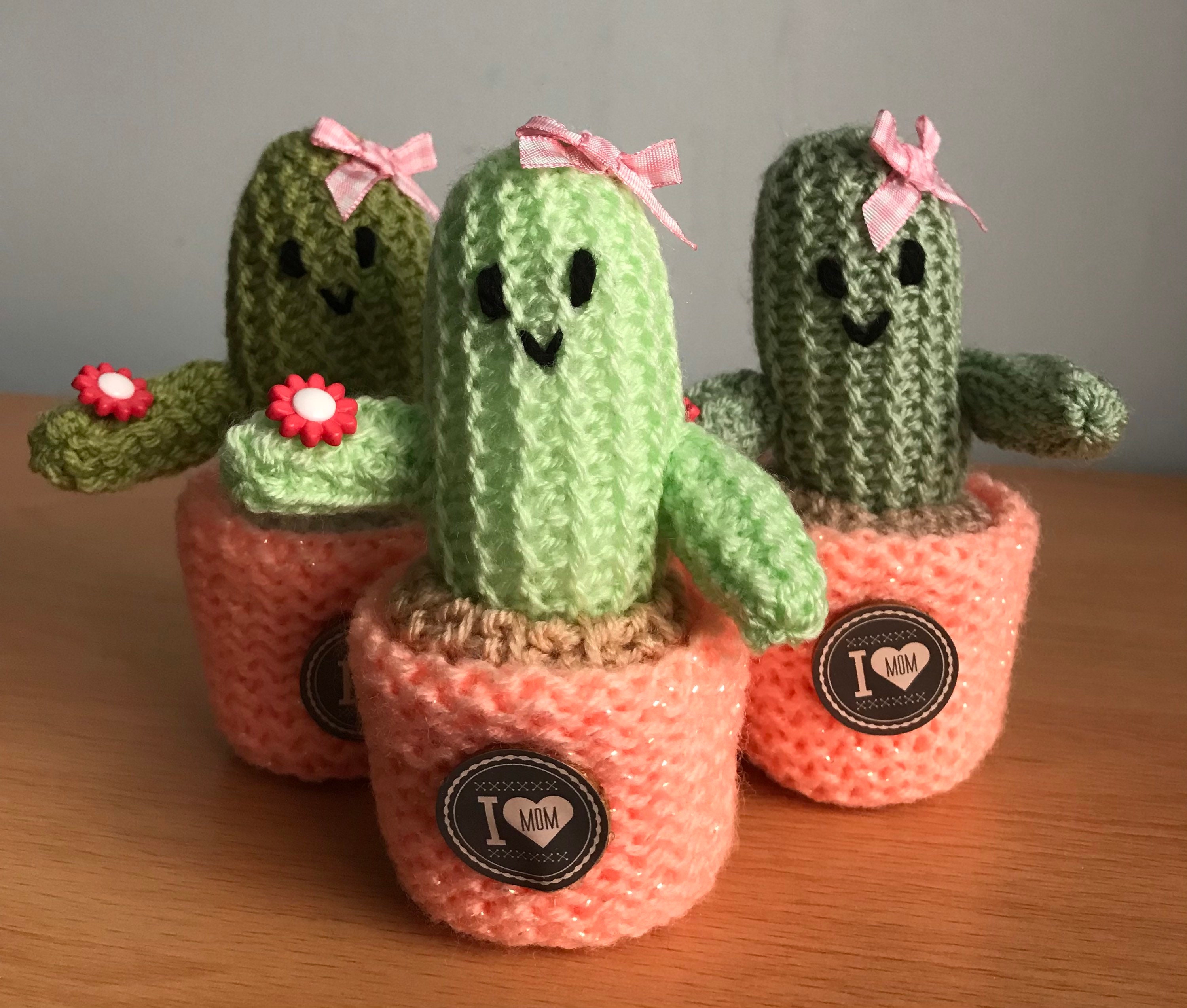Knitted Mom Cactus. Thank You Mum. Mothers Day. Love You Mom. | Etsy