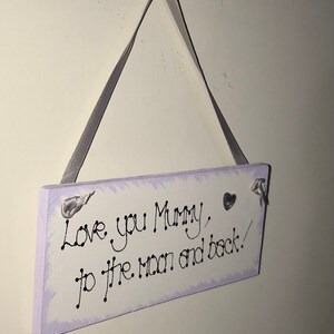 Mummy Handcrafted Gift Plaque. I Love You Big Mummy yummy Mummy Laura ...