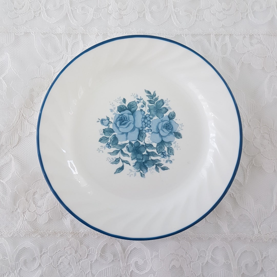 Vintage Corelle Blue Velvet Side Plates, Set of 4 - Etsy