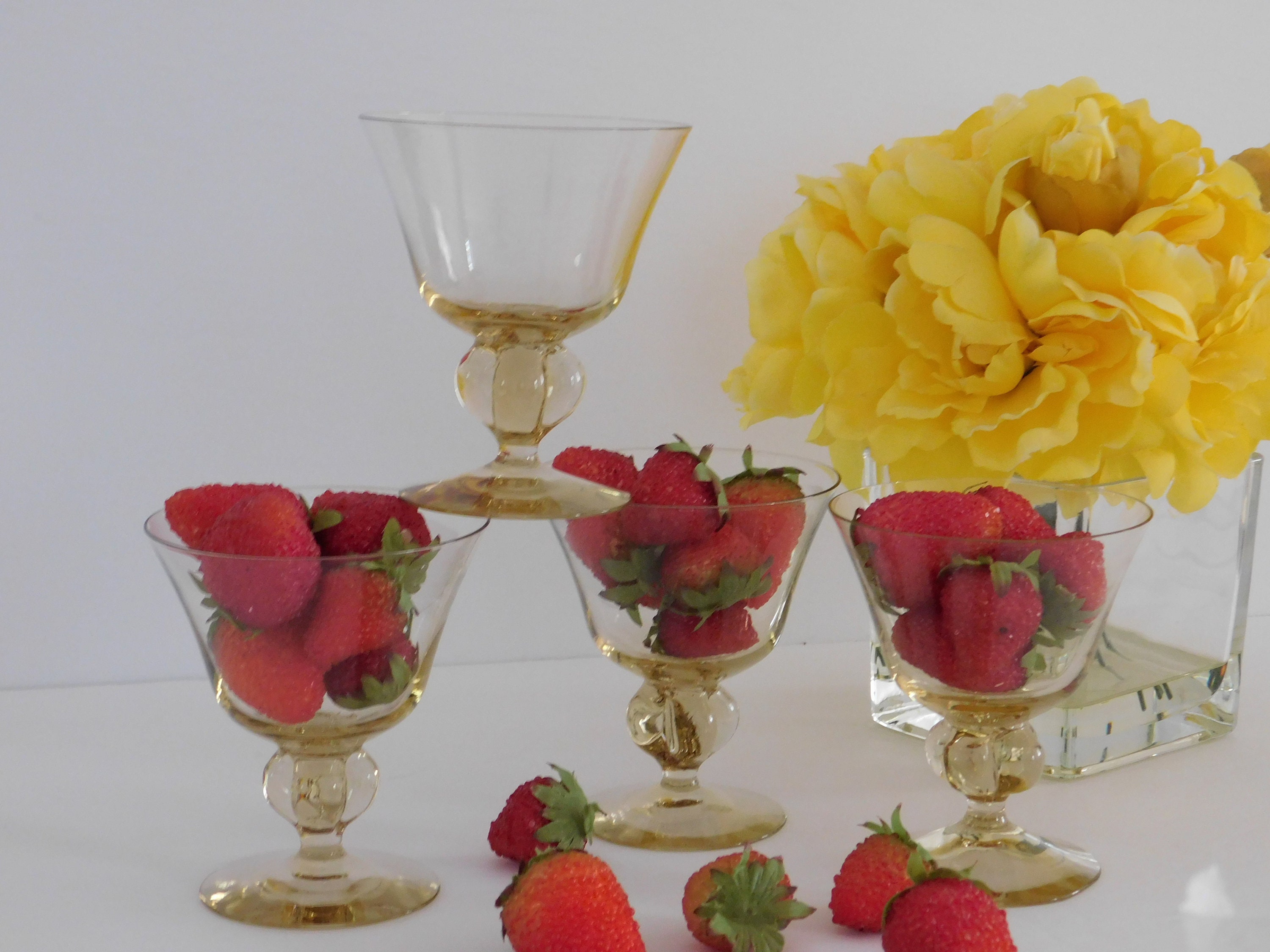 Yellow Gold Gulli Ingrid Crystal, Champagne Glass Set of 4, Scruf ...