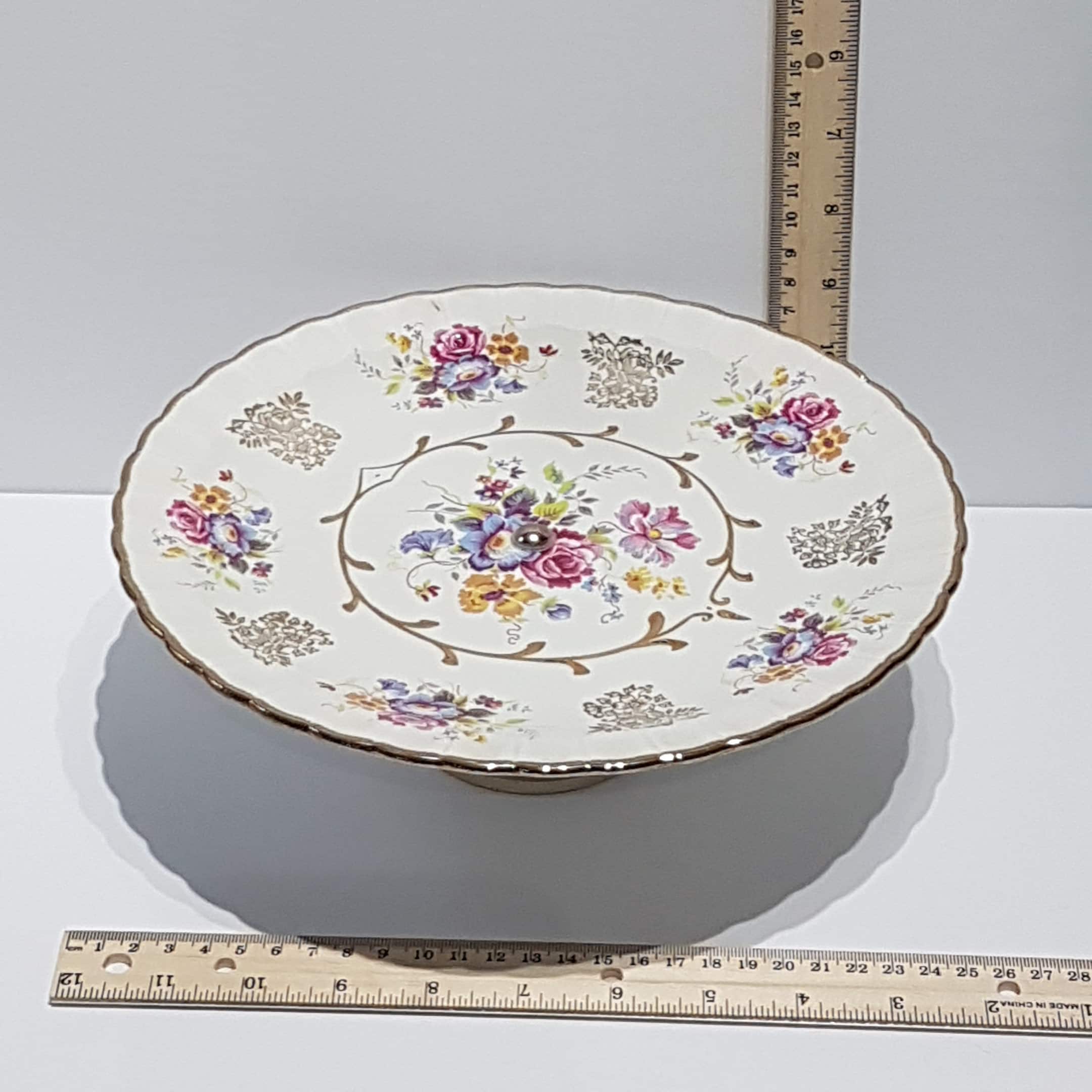 RESERVED Avon Woods & Sons Pedestal Cake Stand, Vintage Cake Plate ...
