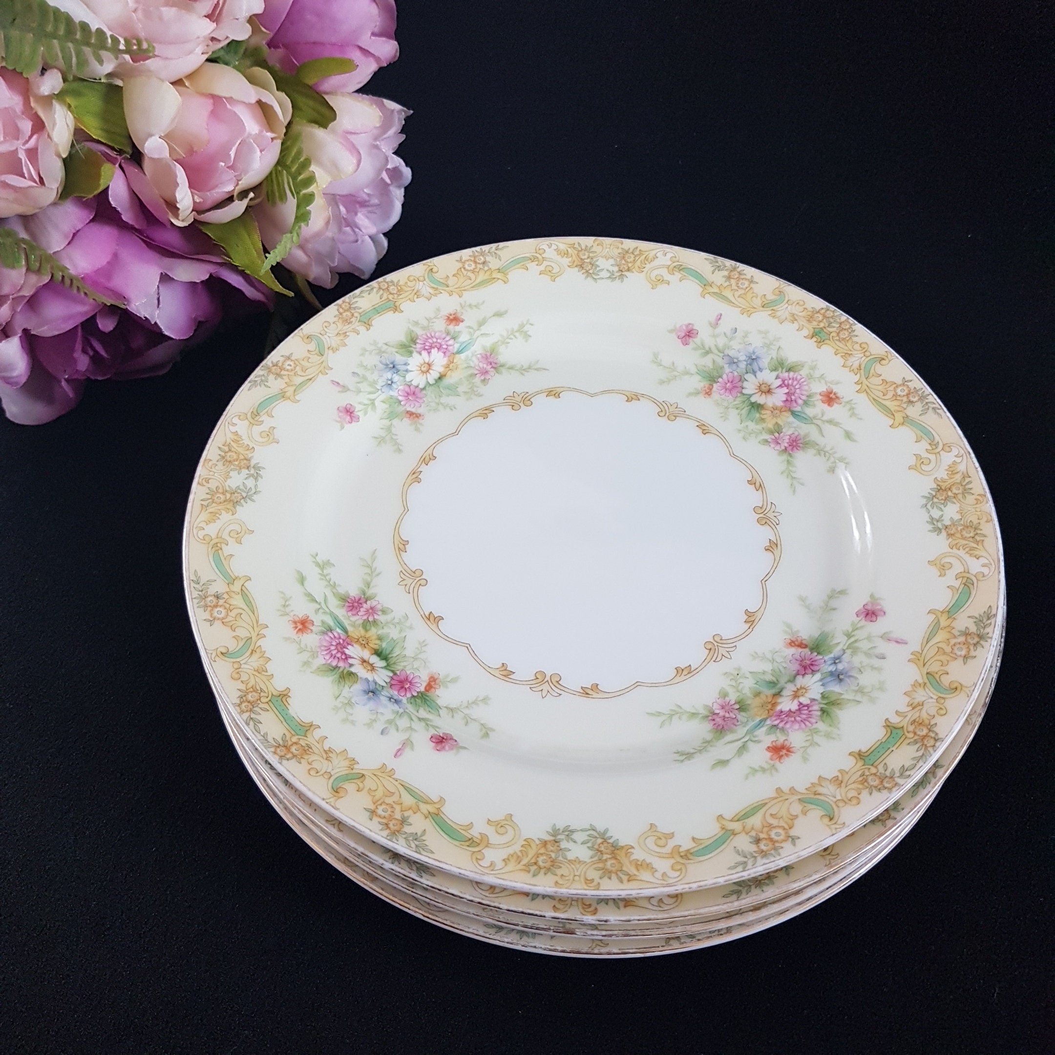 Noritake GRAMATAN Salad Plates, 7.5 inch, Set of 4, Noritake 587, Made ...