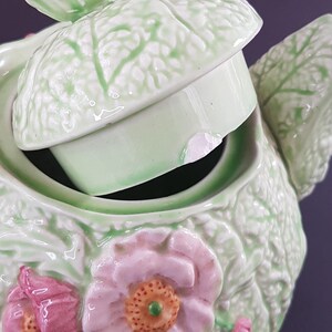 Mid-century Melba Ware Green Floral Majolica Vintage Teapot - Etsy