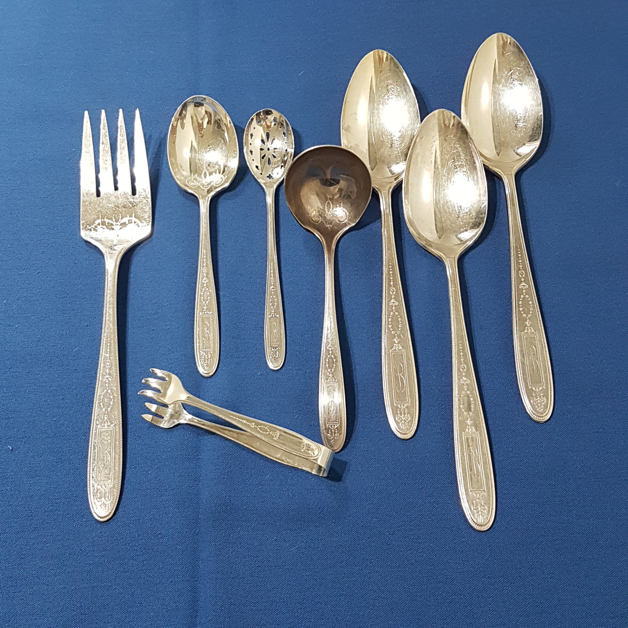 Community Plate, Oneida Silver, Grosvenor 1921, Service for 8, (8pc ...