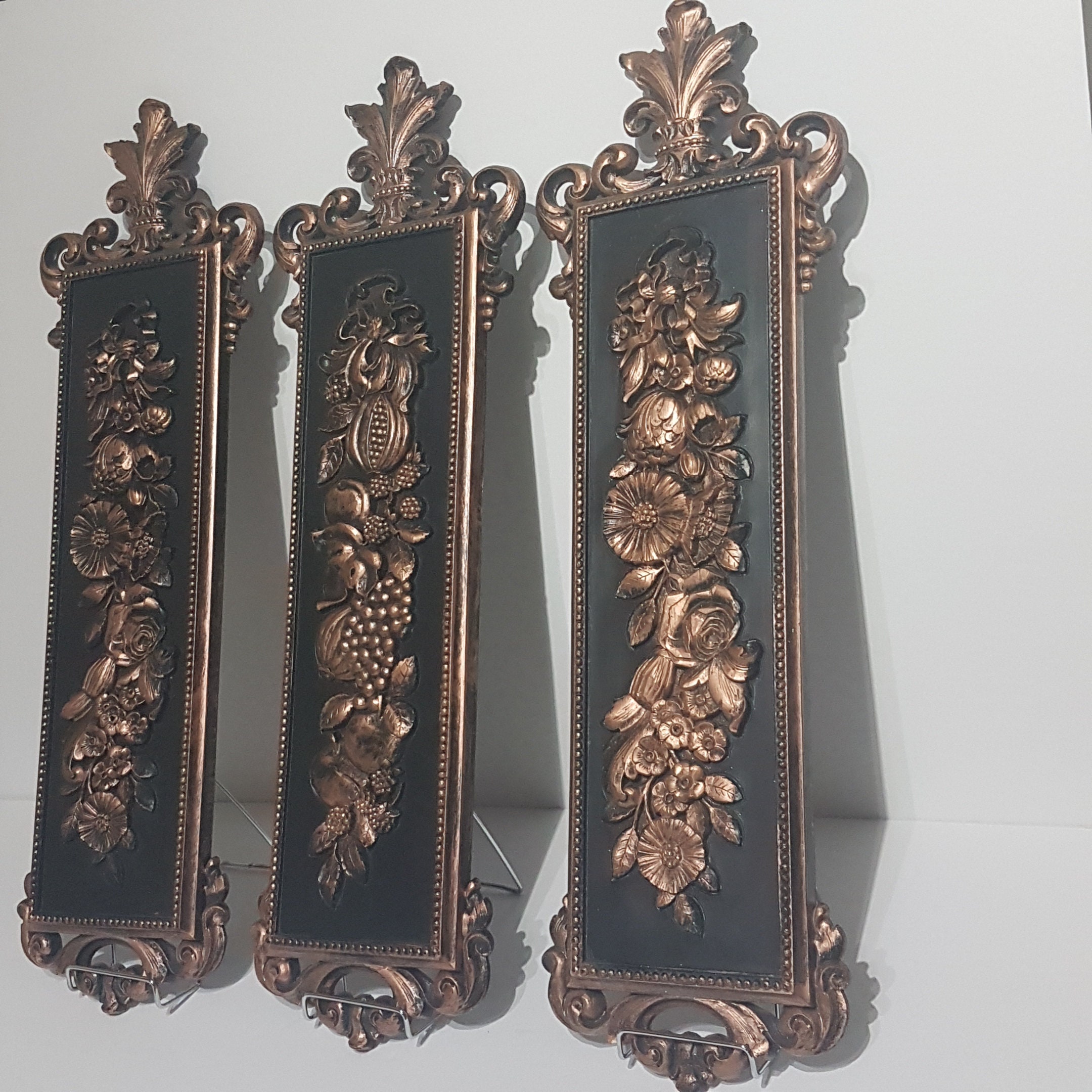Trio Coppercraft Guild Wall Plaques, Copper Home Decor, Coppertone ...
