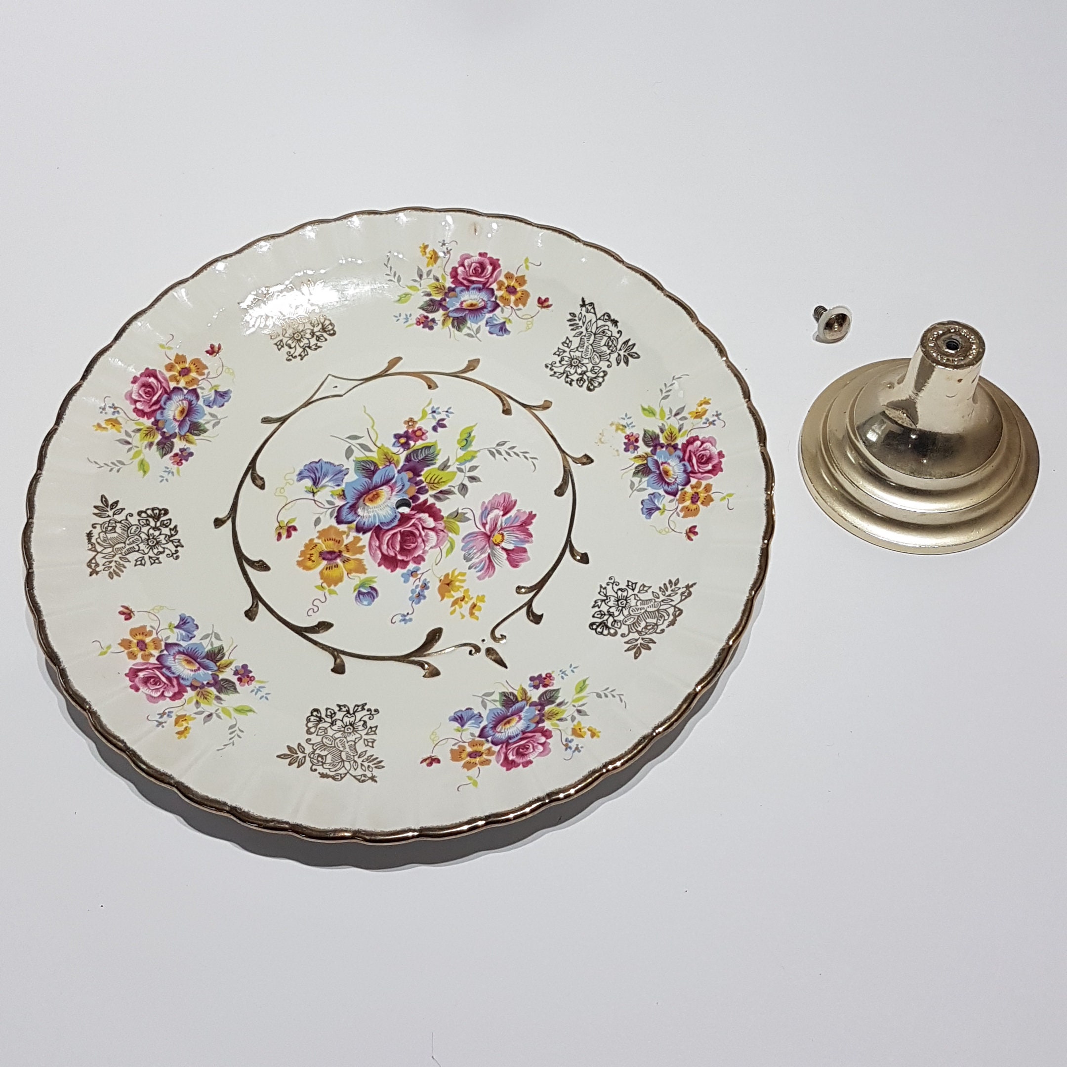 RESERVED Avon Woods & Sons Pedestal Cake Stand, Vintage Cake Plate ...