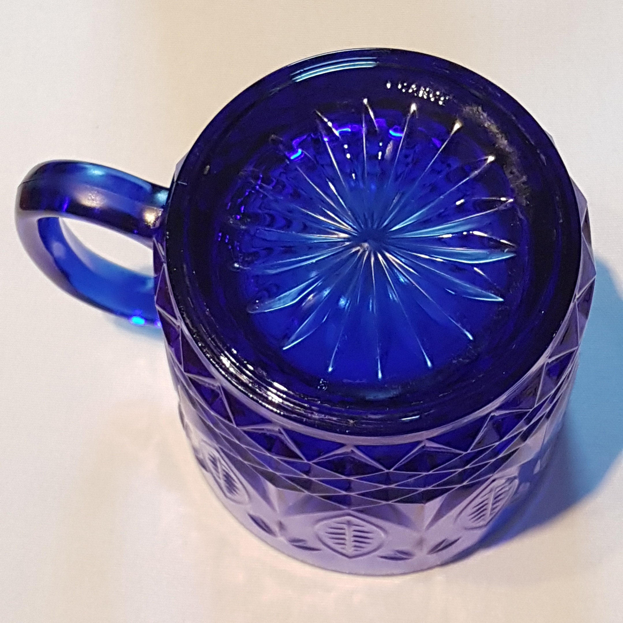 Set of 2 Avon Royal Sapphire, Made in France, Cobalt Blue Glass Coffee ...