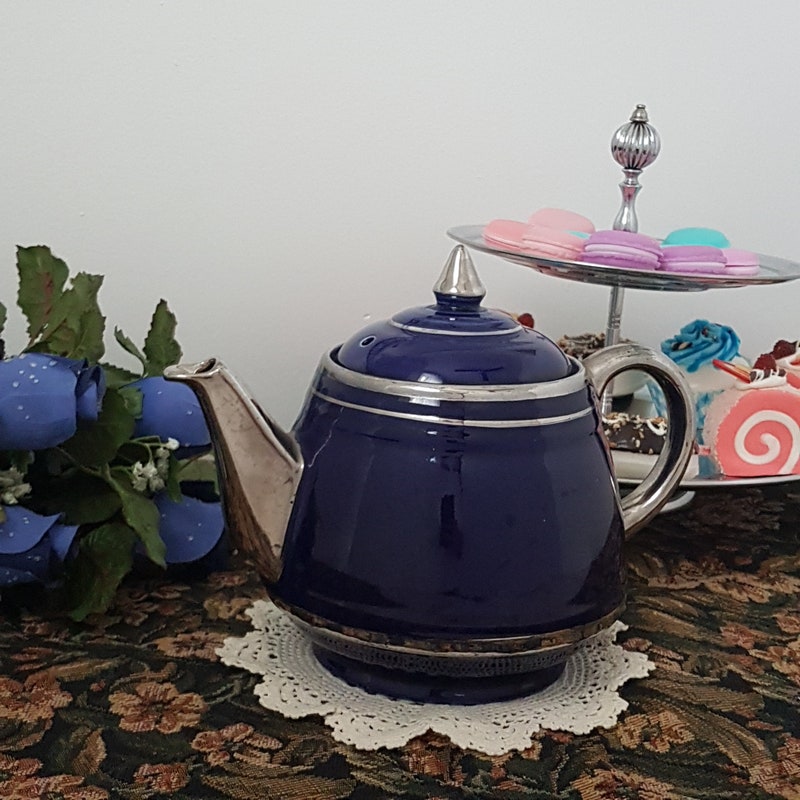Blue Teapot - Etsy