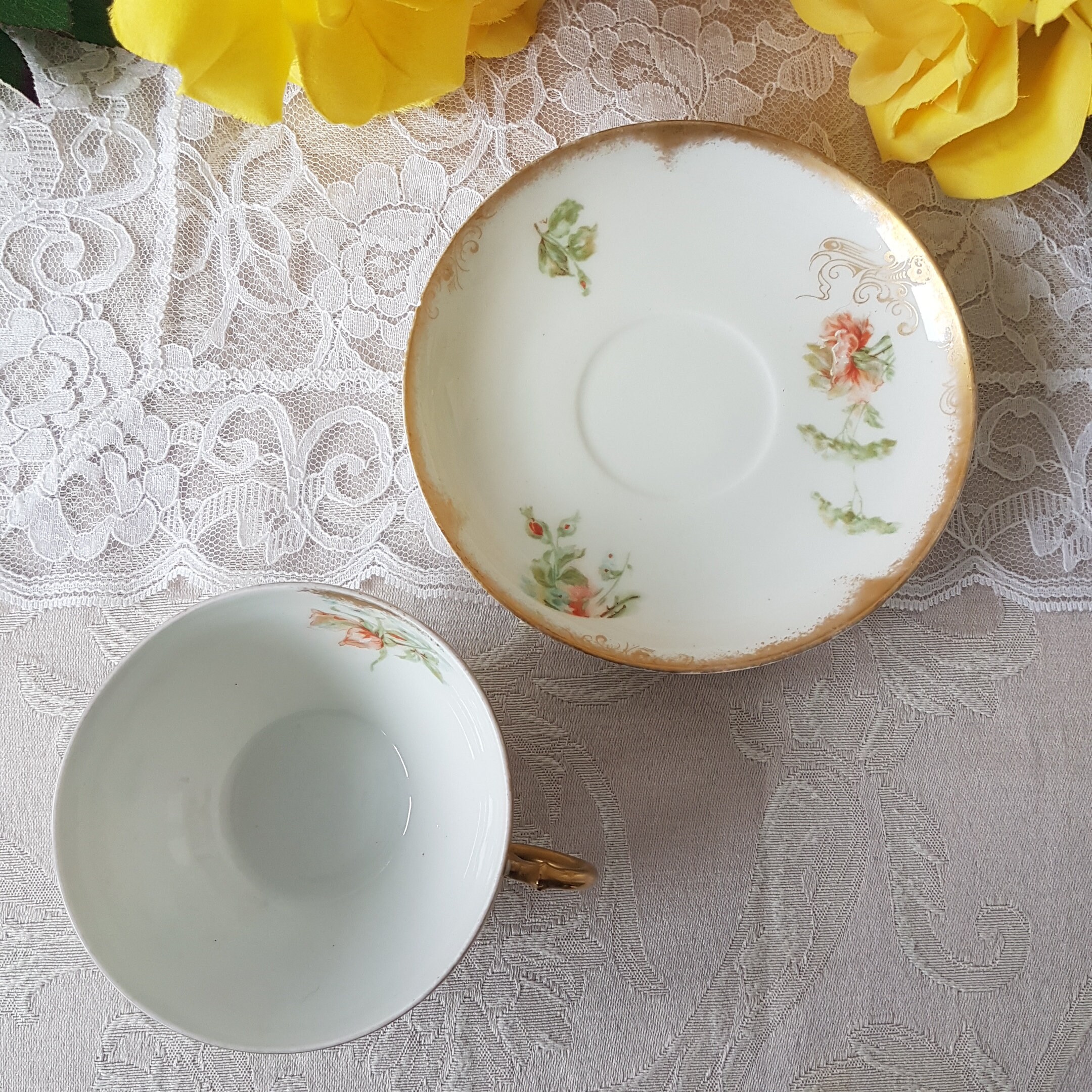 Antique Limoges Tea Cup And Saucer at Patricia Salinas blog