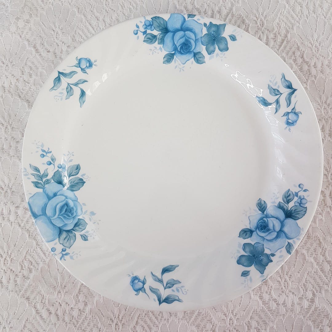 Vintage Corelle BLUE VELVET Dinner Plates, 10.25 Inch, Set of 3, Blue ...