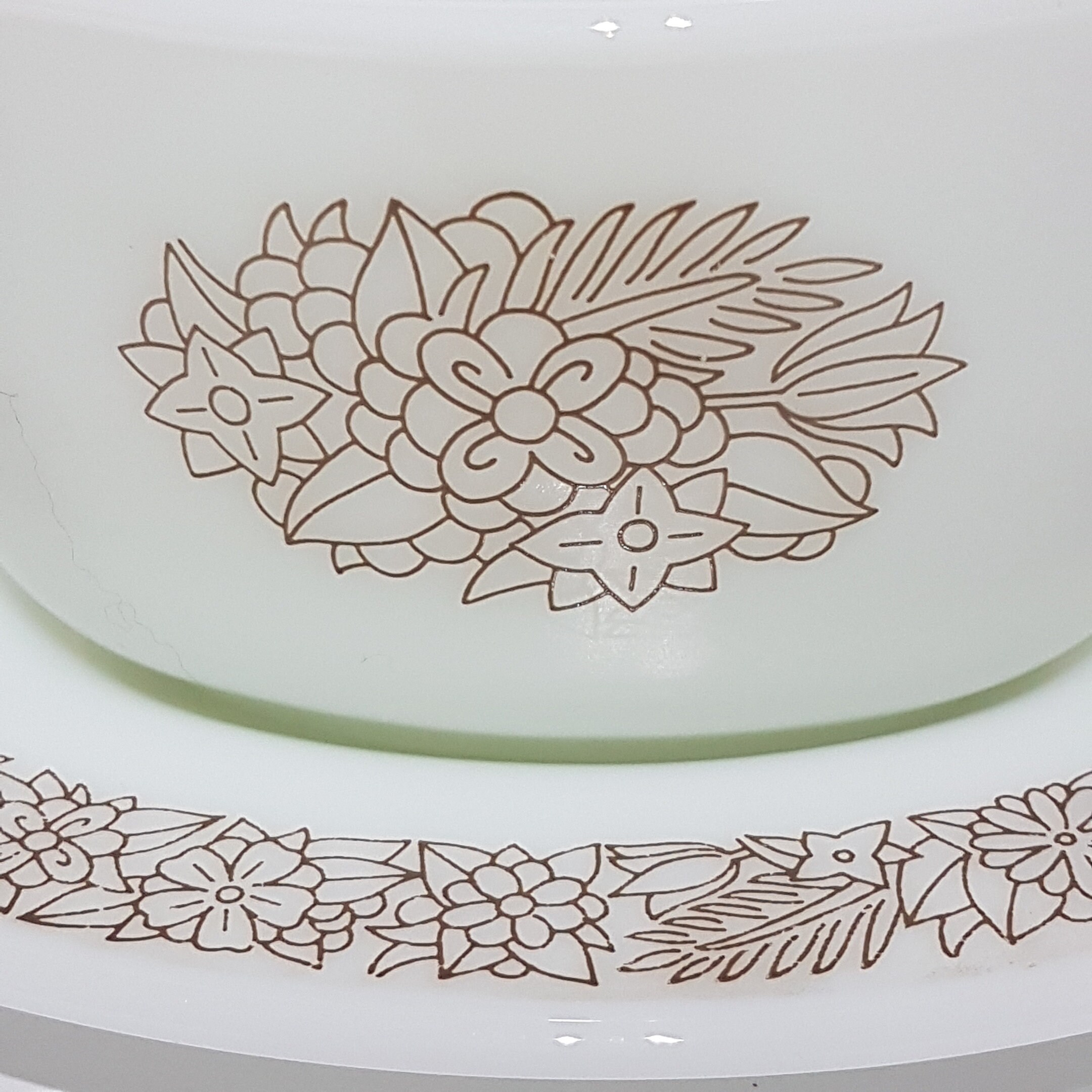 Vintage Pyrex Woodland Gravy Sauce Boat with Underplate, Pyrex Gravy 77 ...