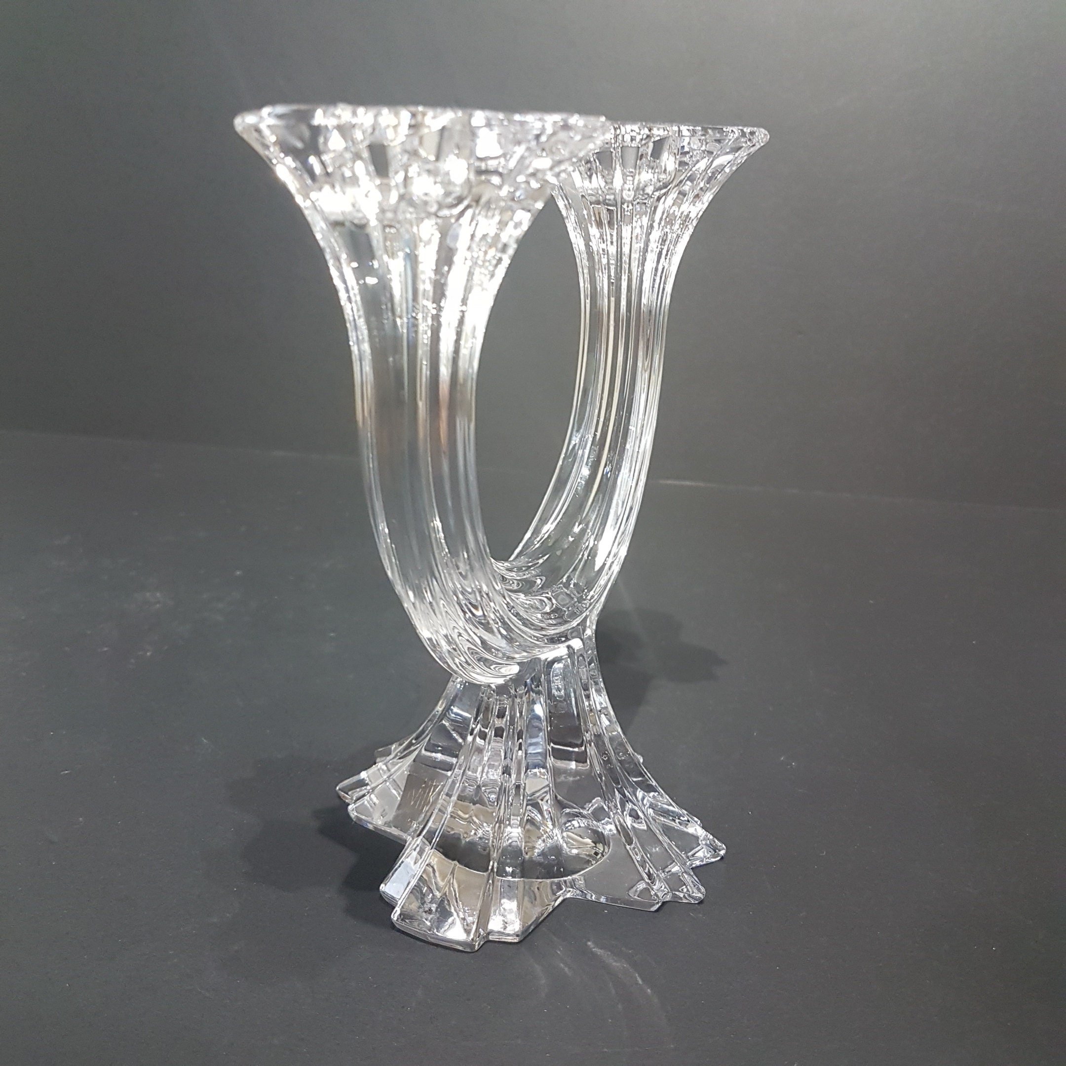 Vintage Mikasa Crystal Double Candlestick Holder, 2 Arms, Vintage Lead ...