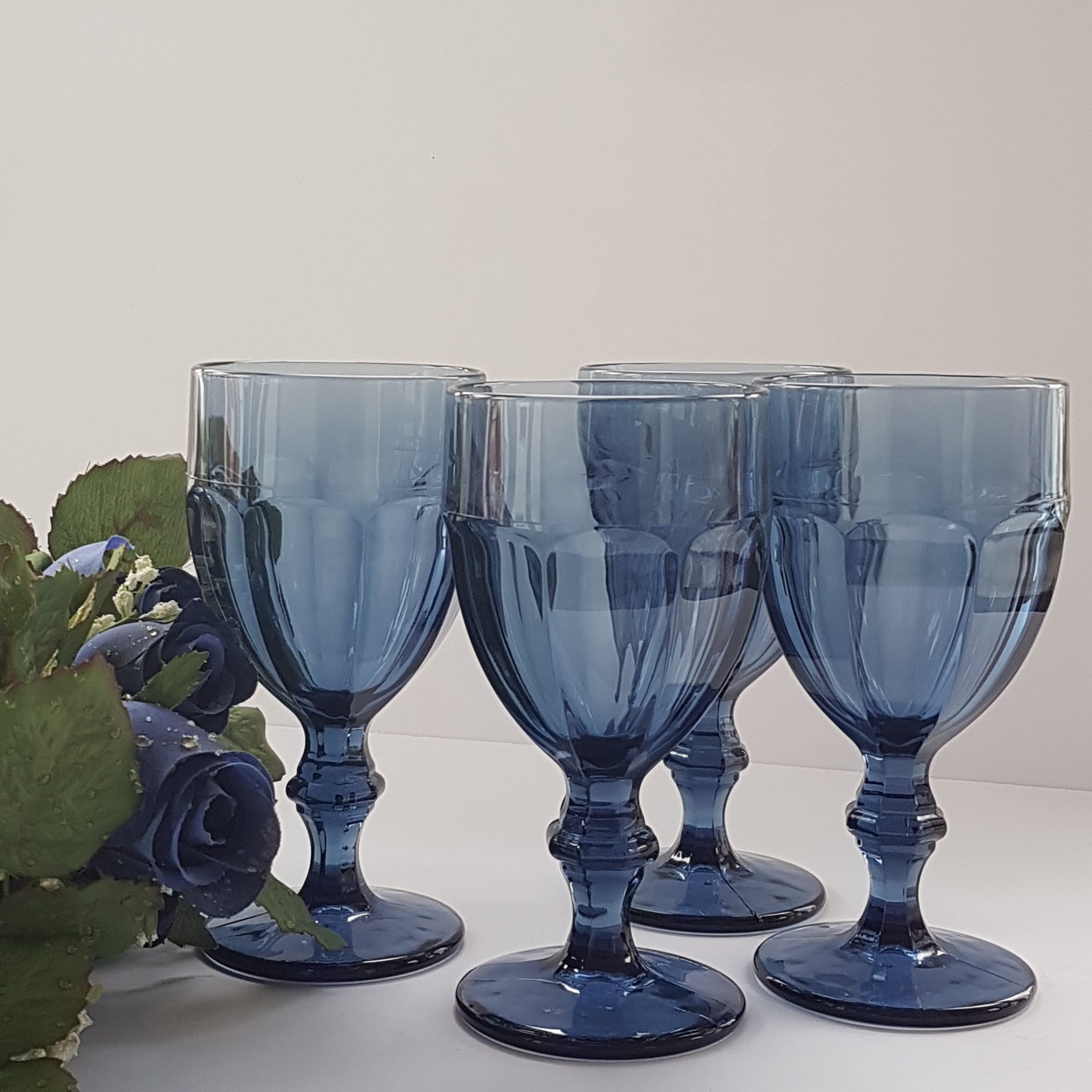 Libbey Gibraltar Duratuff, Dusky Blue, Water Goblet, Set of 4, Iced Tea ... Libbey Gibraltar Duratuff, Dusky Blue, Water Goblet, Set of 4, Iced Tea ...