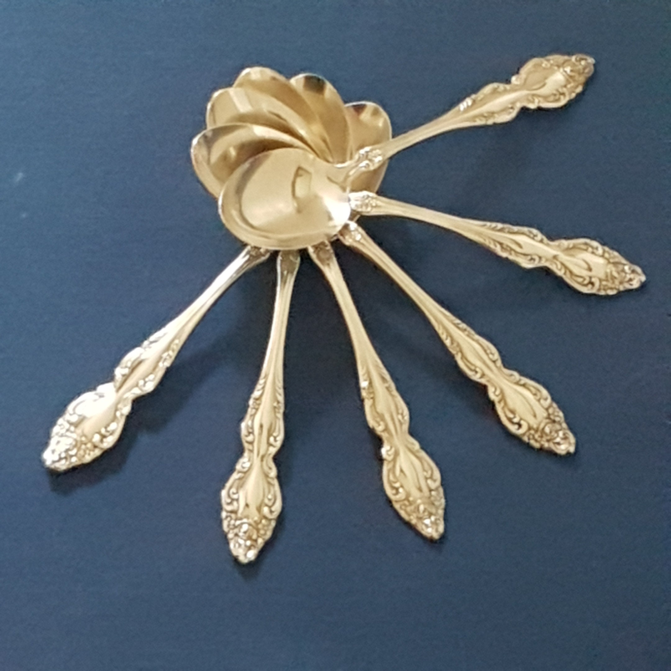 Vintage Baroque Rose, Oneida Silver, 1881 Rogers, Set of 6 Teaspoons ...