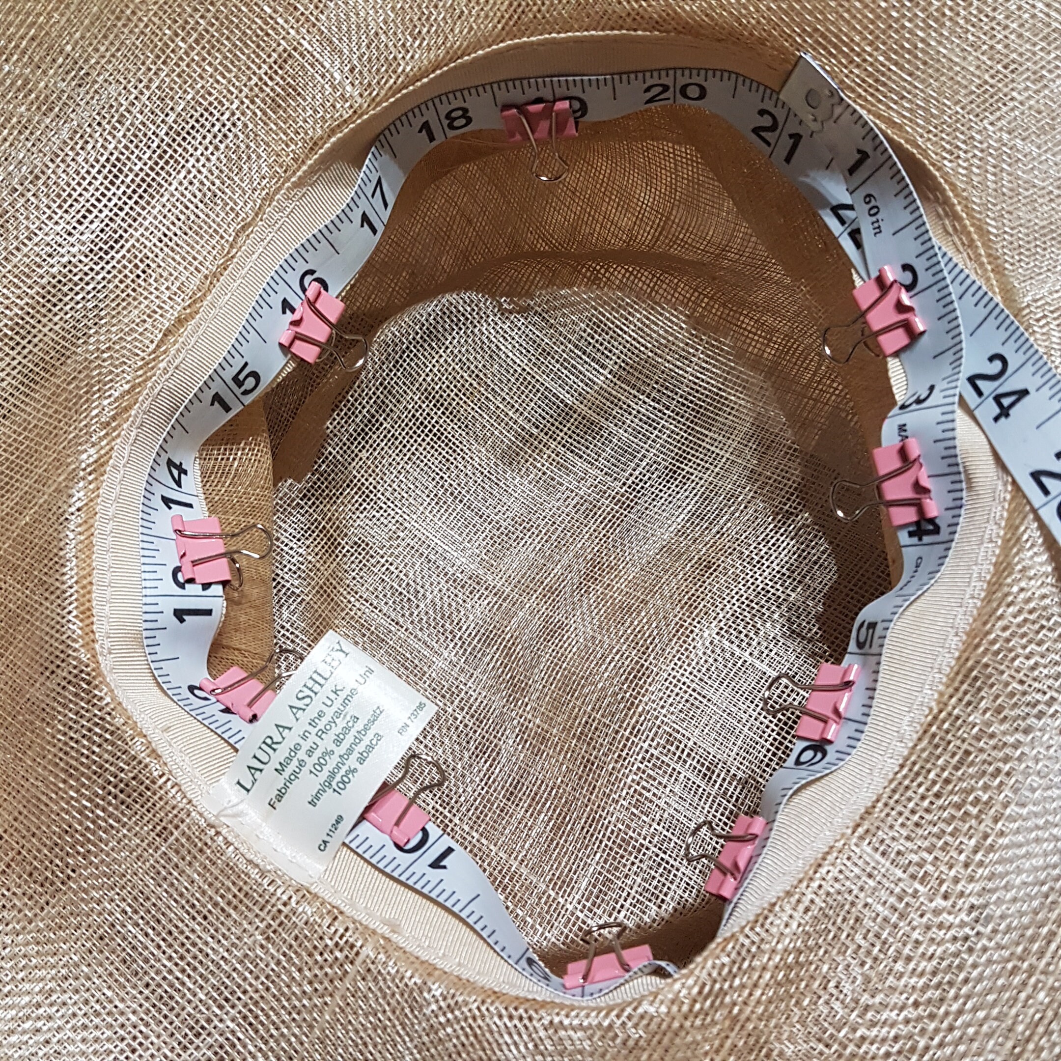 LAURA ASHLEY Hat, 100% Abaca / Manilla Hemp, Vintage Couture Summer Hat ...