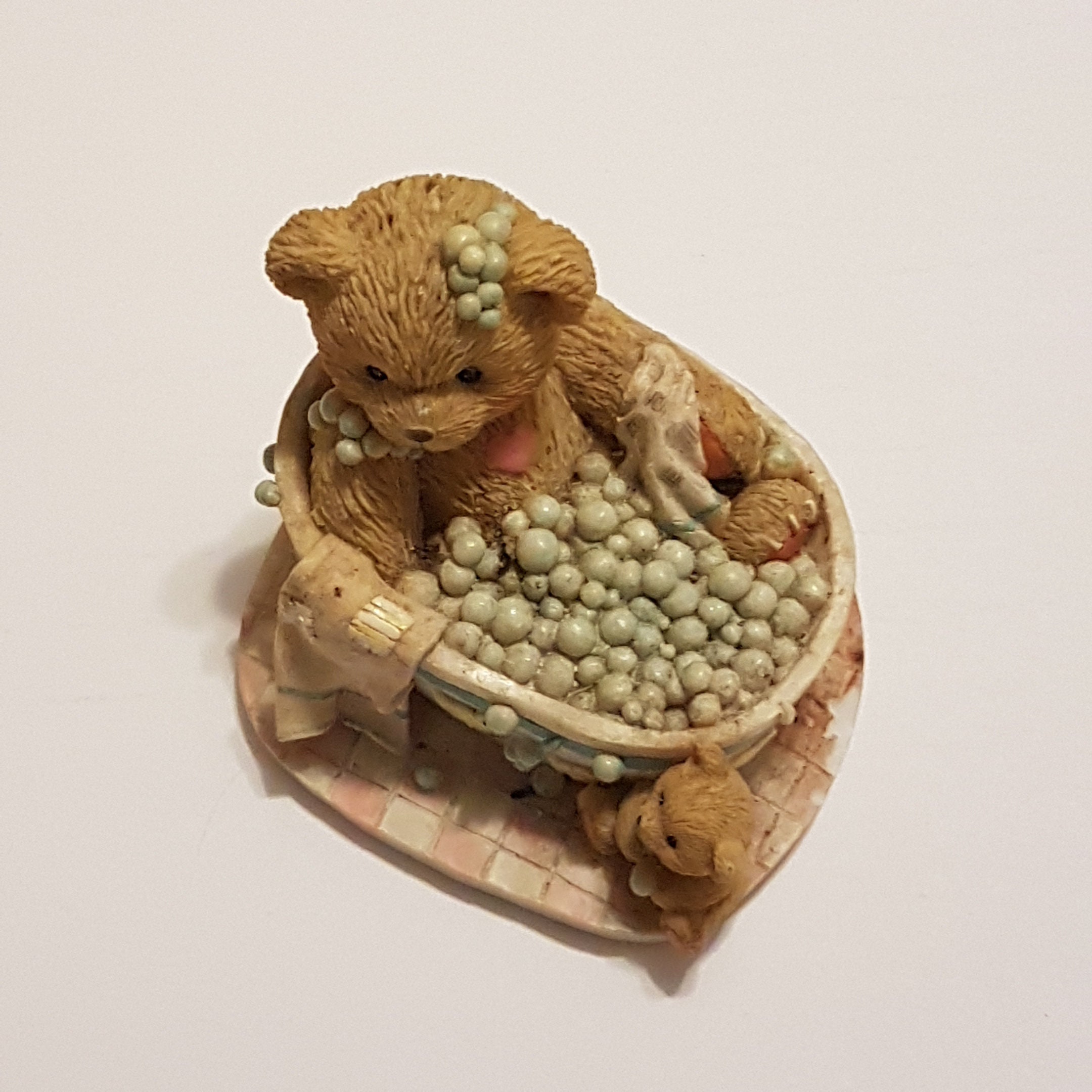 Enesco Cherished Teddies Betty Bubblin Over With Love Bear In Bubble Bath P Hillman Teddy