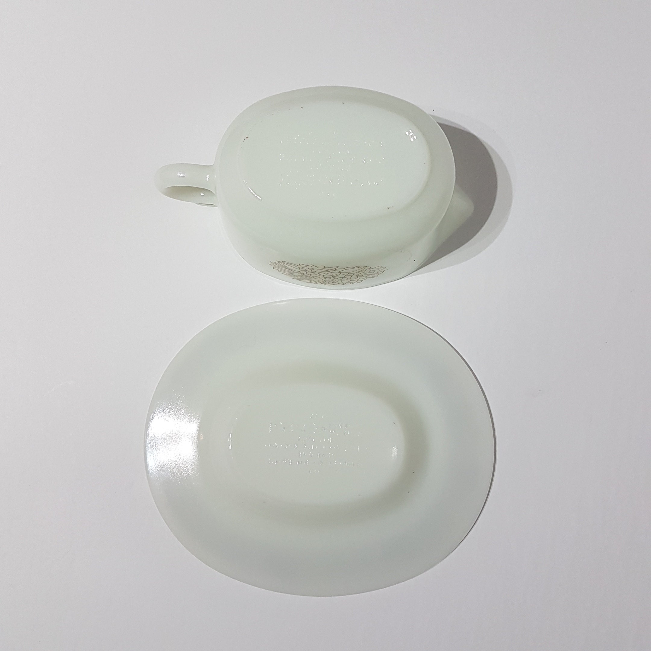 Vintage Pyrex Woodland Gravy Sauce Boat with Underplate, Pyrex Gravy 77 ...