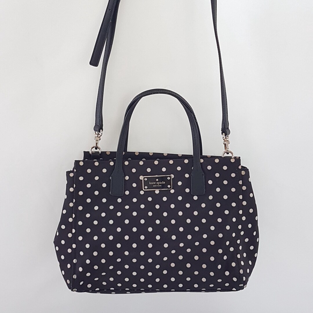 Kate Spade Crossbody Bag Black White Polka Dot With Removable Strap to ...