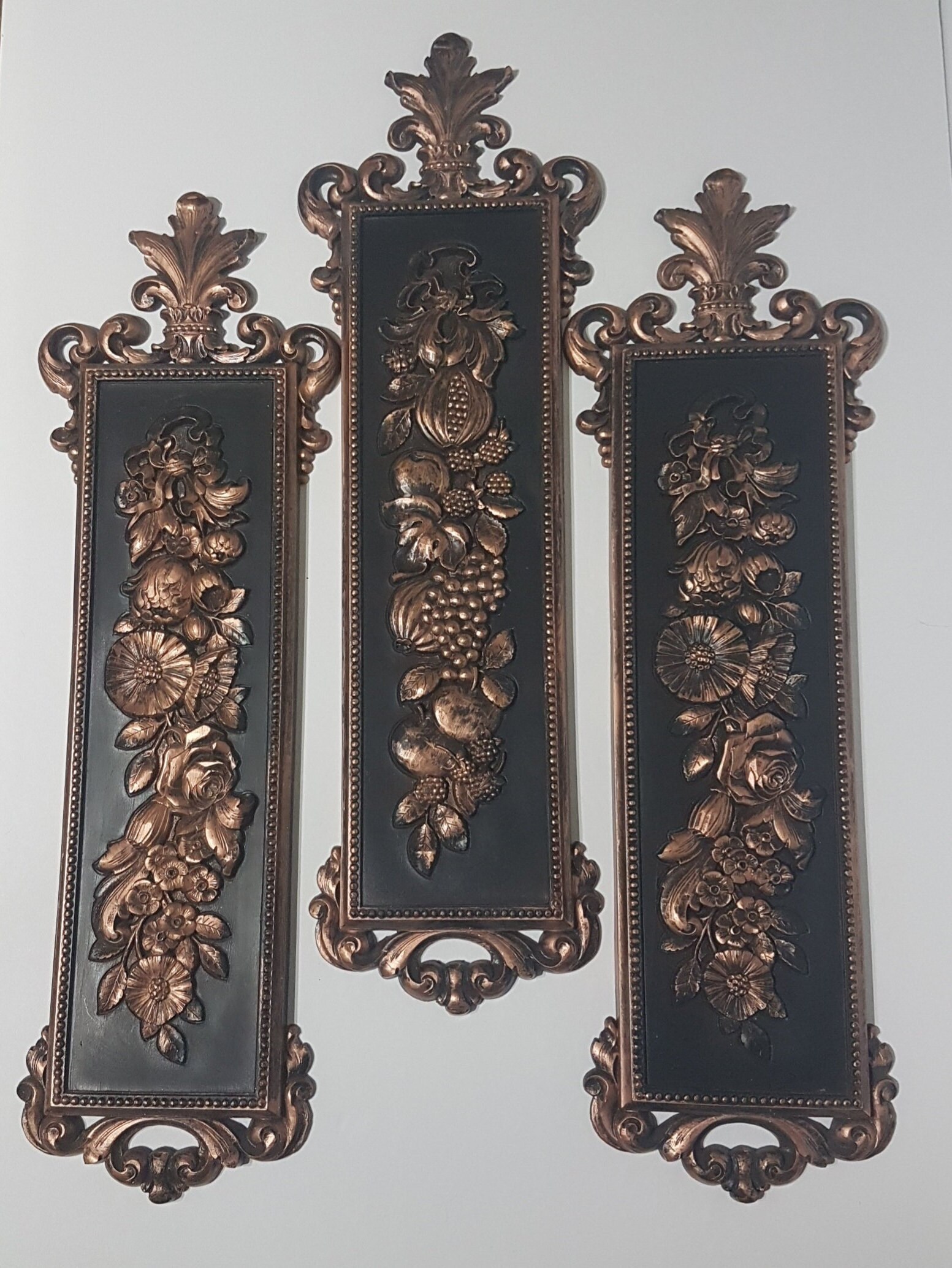 Trio Coppercraft Guild Wall Plaques, Copper Home Decor, Coppertone ...