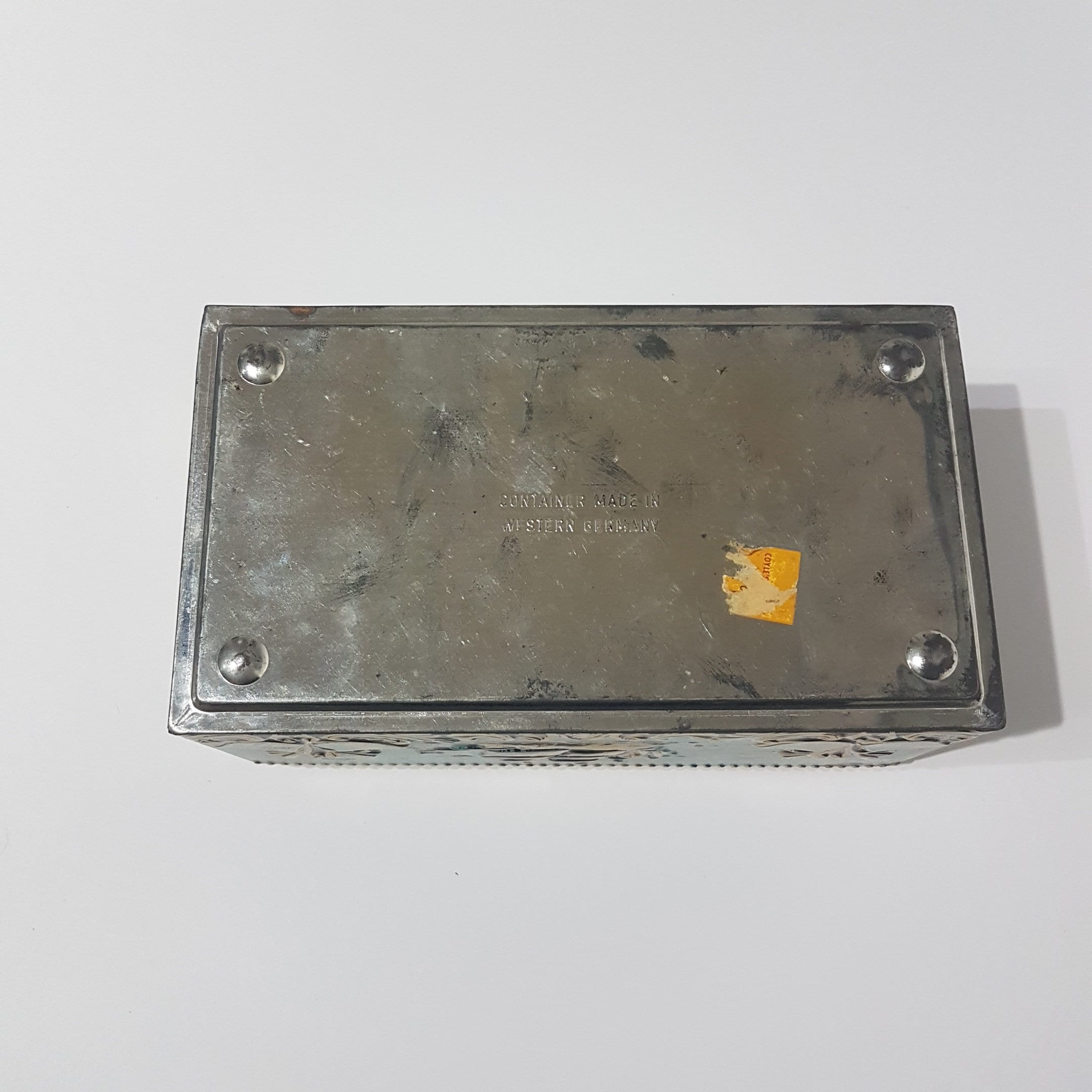 Vintage West Germany Tin with Sailing Ship and Coat of Arms, HInged Top ...