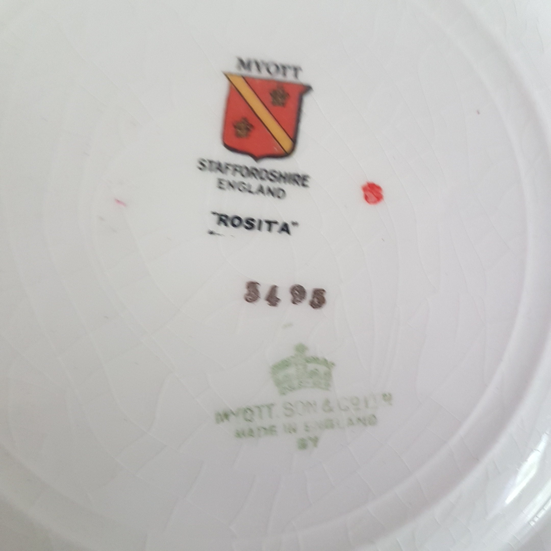 Set of 4 Myott ROSITA 7 3/4 Side Salad Plates, Myott Son & Co Pattern ...