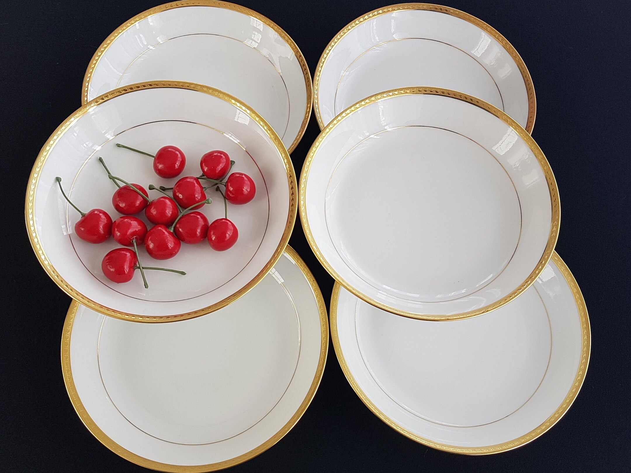 Limoges Elite Works Shallow Soup Bowls, Set of 6, Pasta Bowls, Antique ...