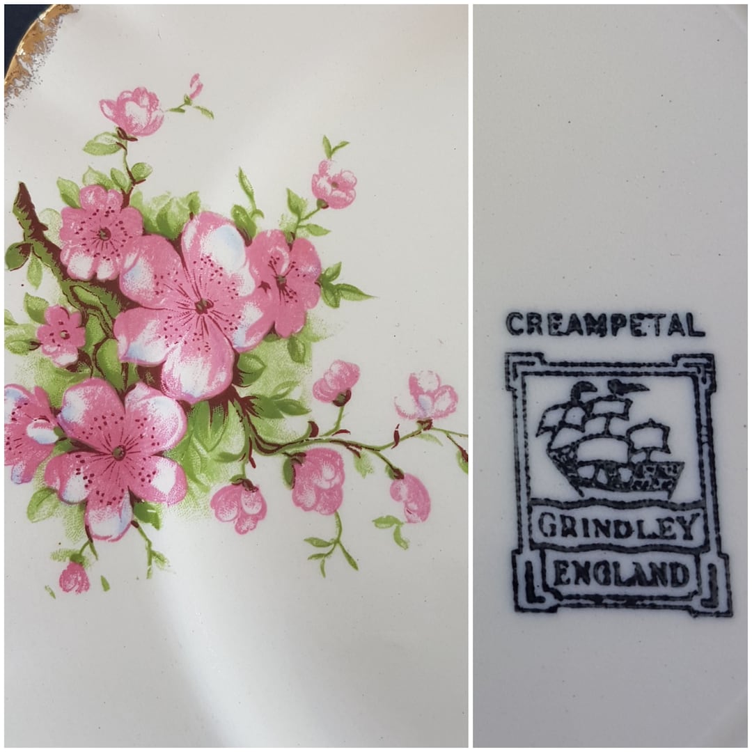WH Grindley Creampetal Pink Cherry Blossom Dinner Plates, Set of 4 ...