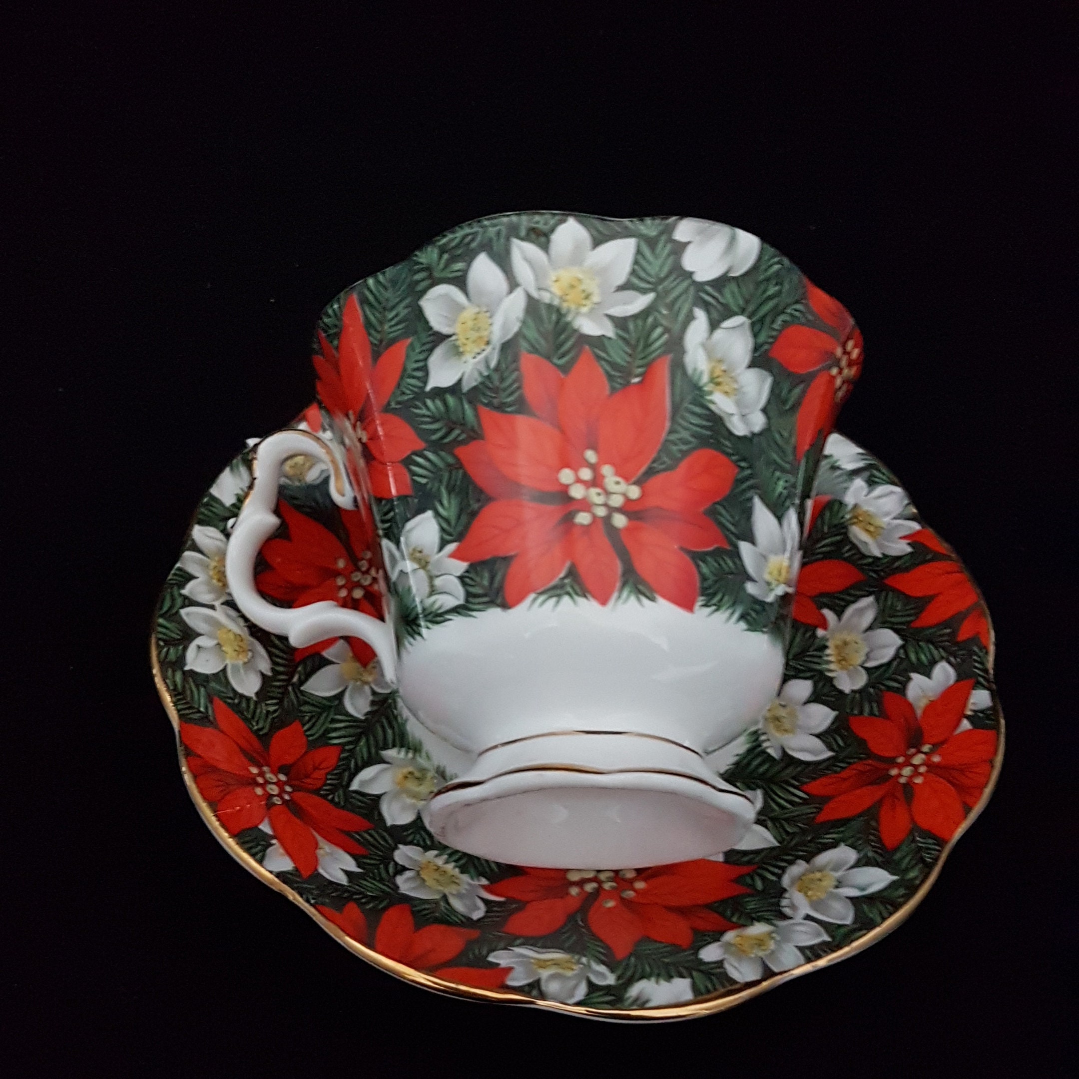Royal Albert Teacup and Saucer, SOUTH PACIFIC, Christmas Flowers, Bone ...