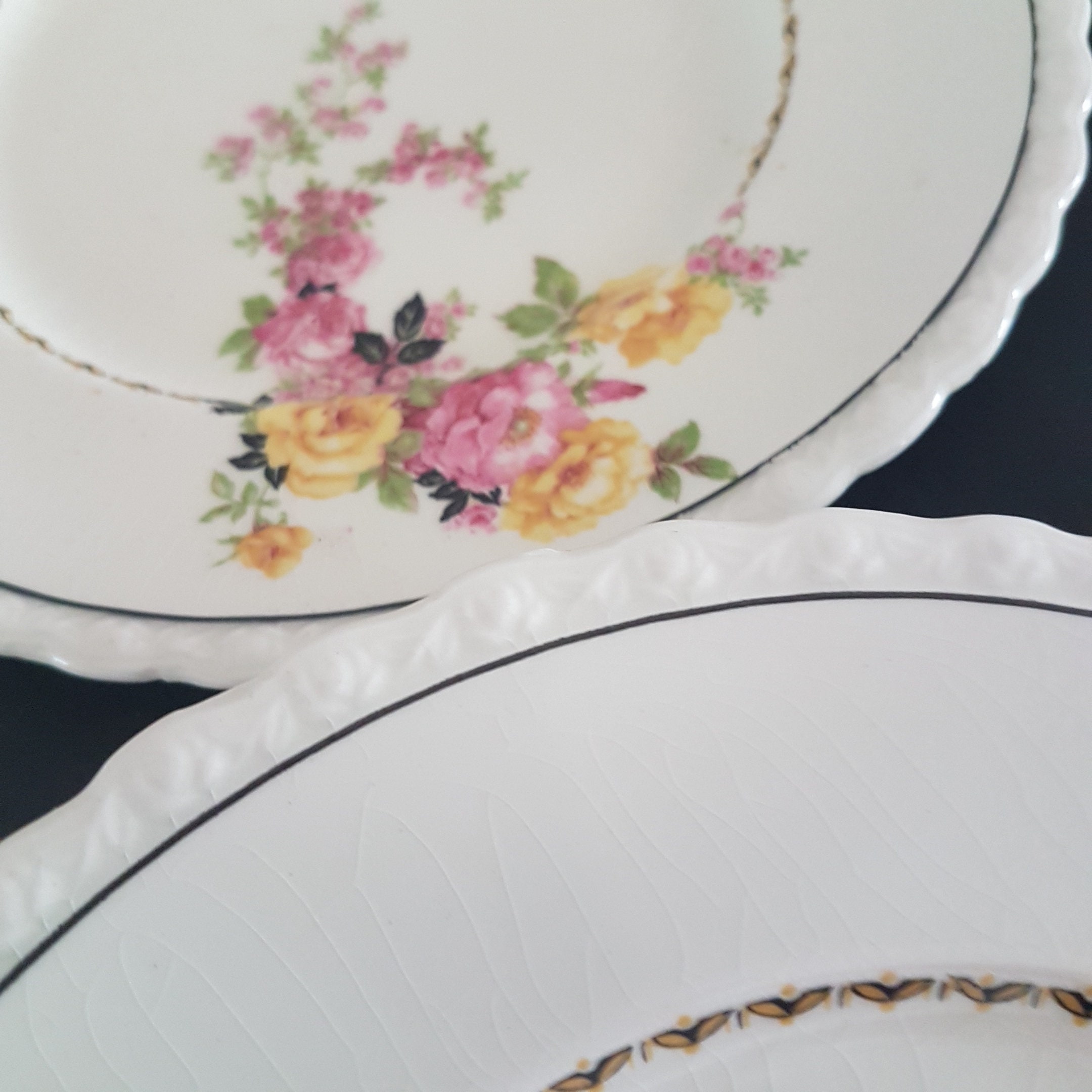 Set of 4 Myott ROSITA 7 3/4 Side Salad Plates, Myott Son & Co Pattern ...