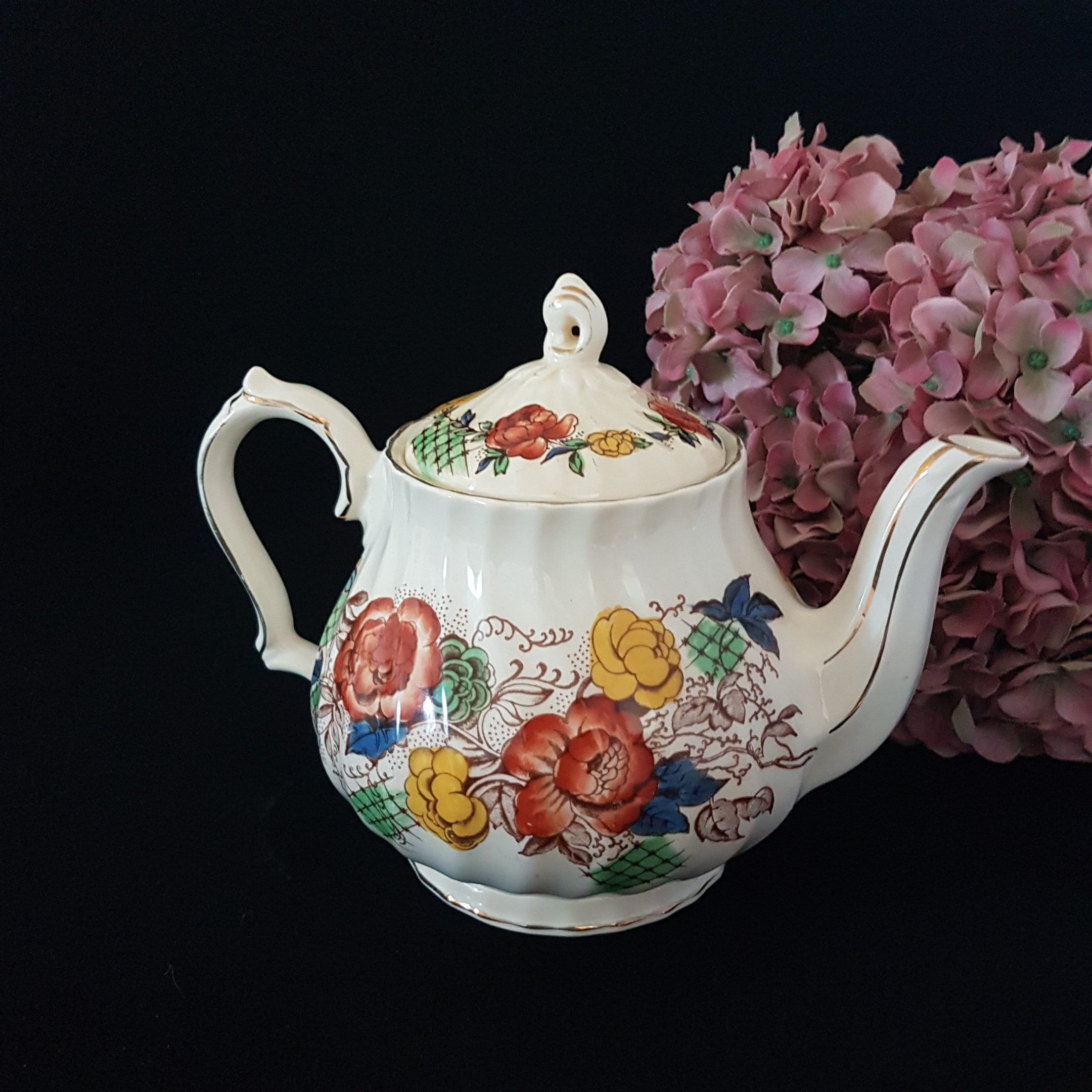 Vintage Sadler Teapot, ROSE GARDEN, Sadler England, 4 Cups, Made in ...