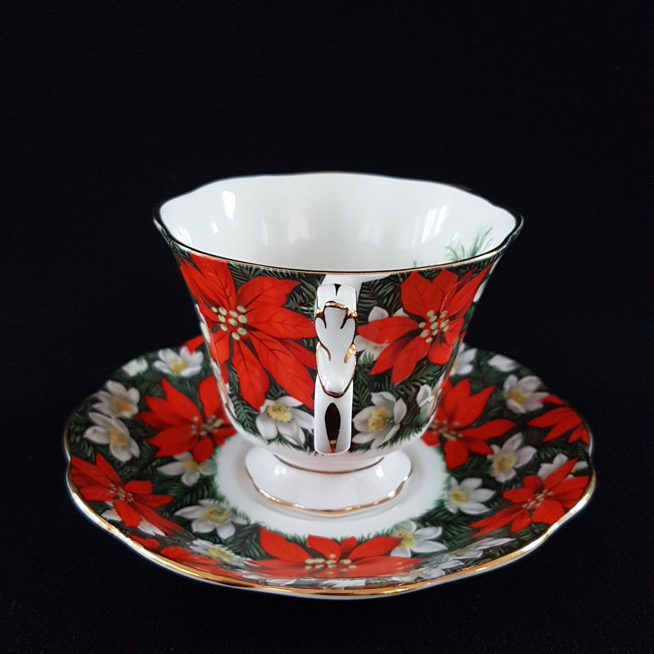 Royal Albert Teacup and Saucer, SOUTH PACIFIC, Christmas Flowers, Bone ...