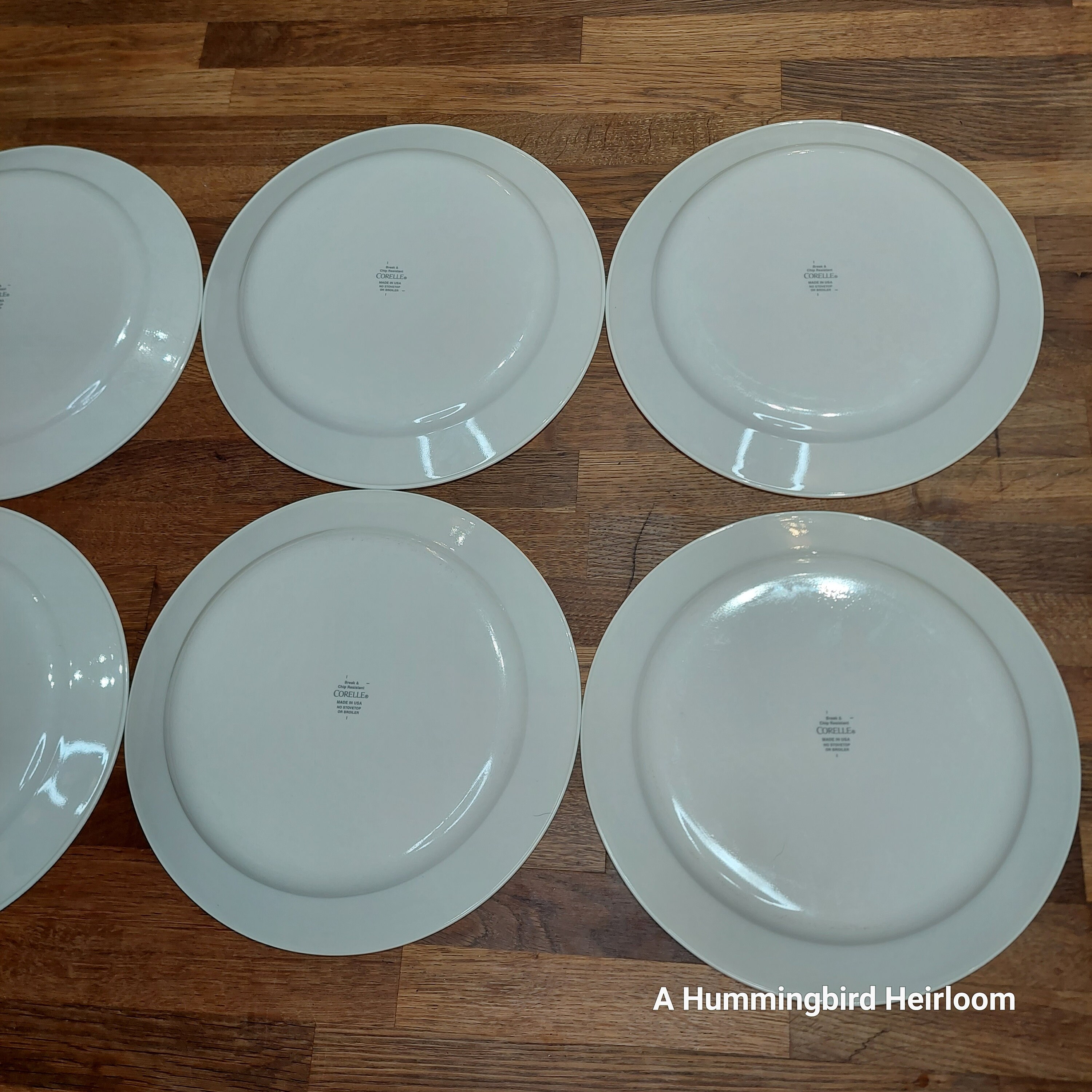 Corelle TEXTURED LEAVES Dinner Plate Set of 6