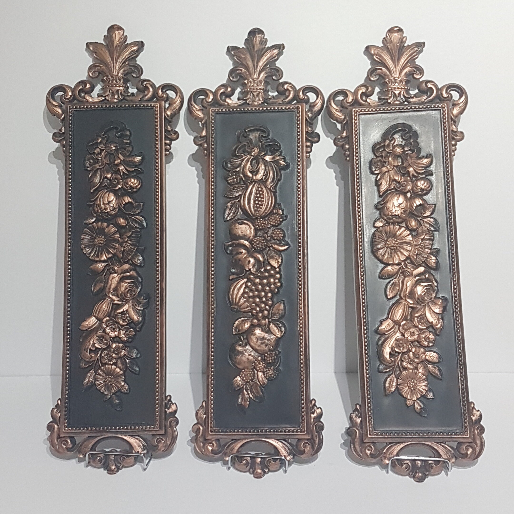 Trio Coppercraft Guild Wall Plaques, Copper Home Decor, Coppertone ...
