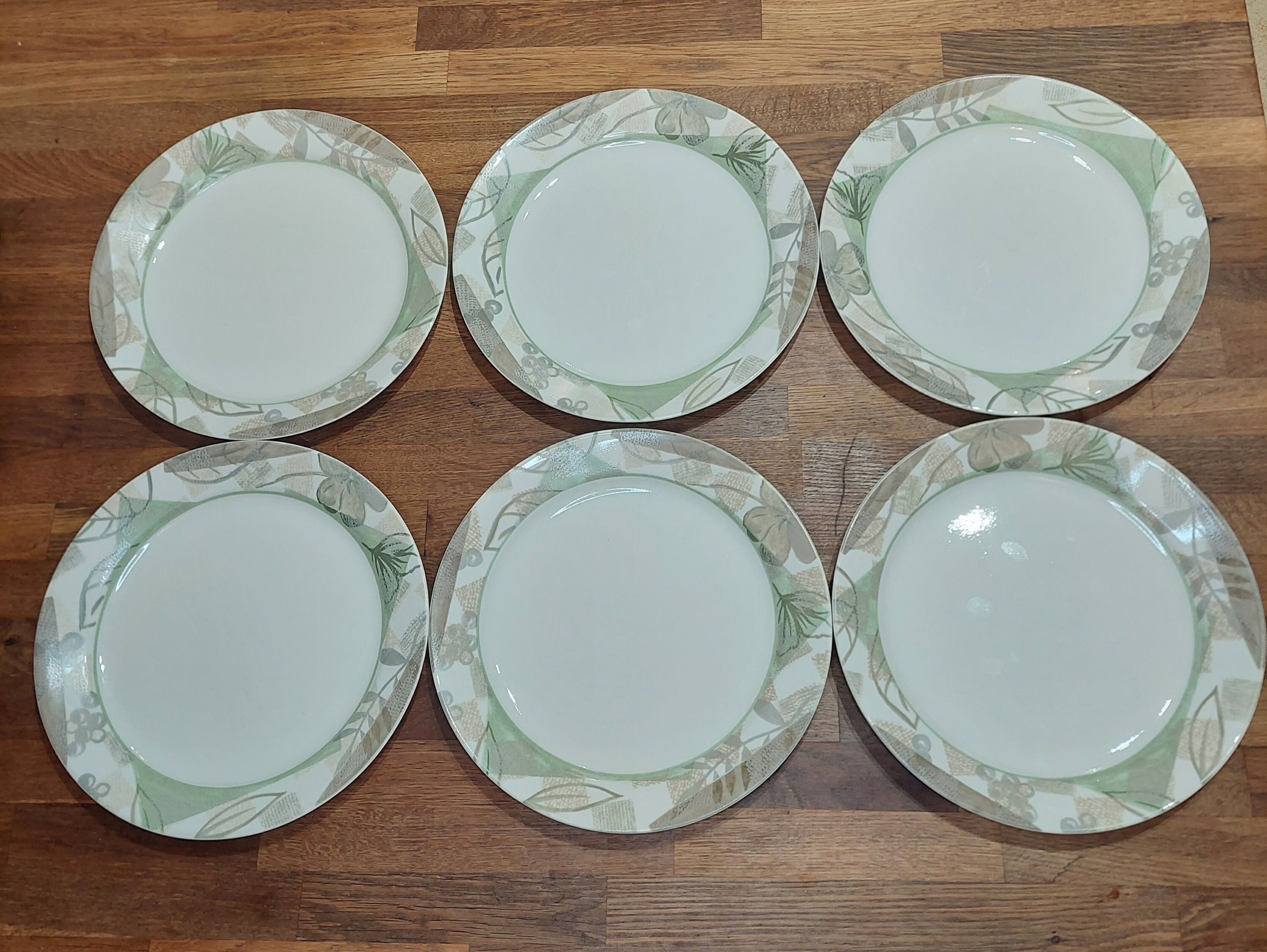 Corelle TEXTURED LEAVES Dinner Plate Set of 6