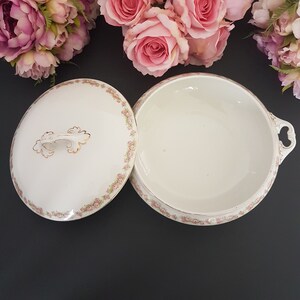 Antique Myott Serving Tureen With Pink Rose Garland - Etsy