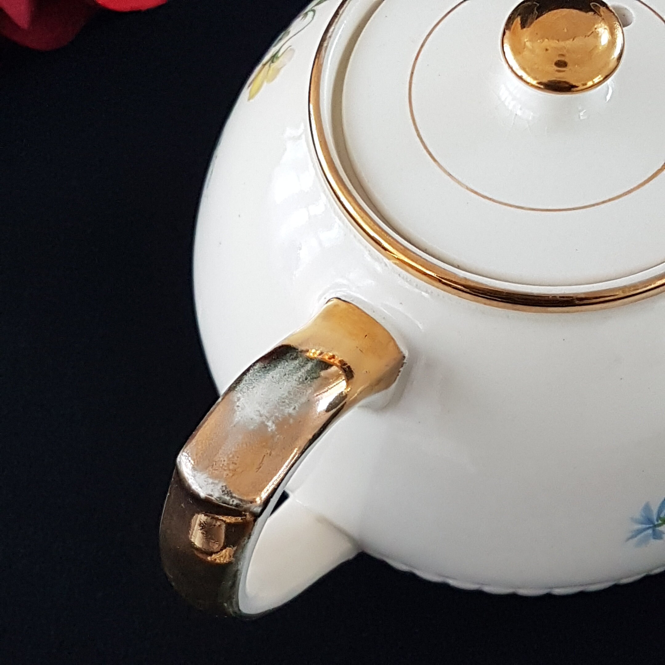 Vintage Floral Ellgreave Teapot, Made in England, Vintage Mid Century ...