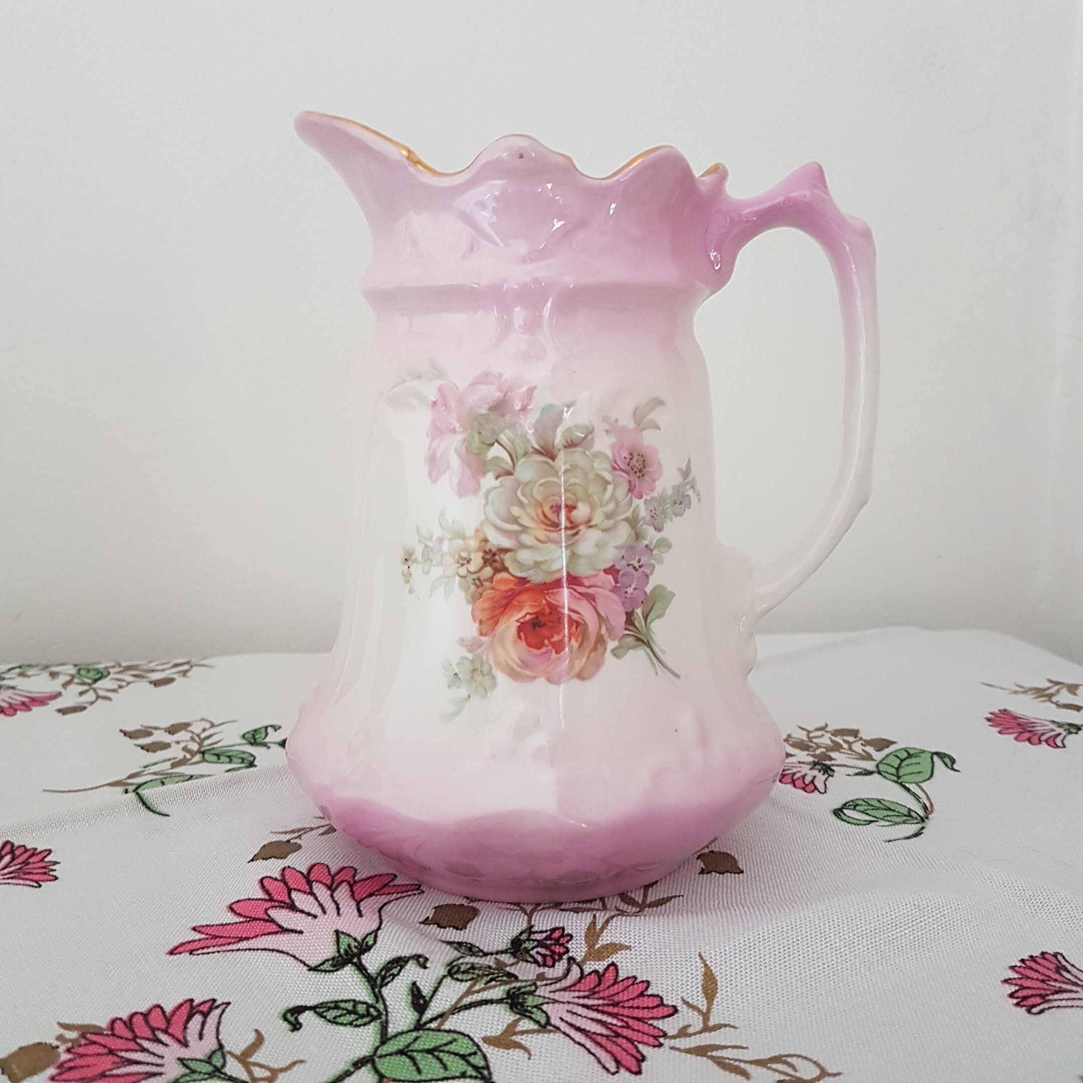 Vintage James Kent Old Foley KNT6 Water Pitcher Vase, English Ironstone ...