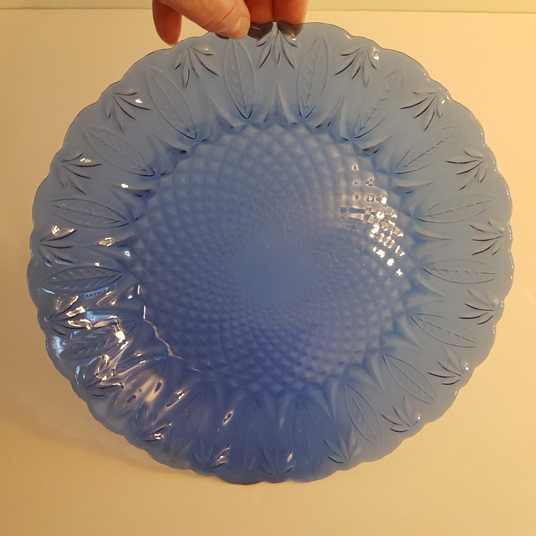 Vintage Royal Sapphire Crystal by Avon, 10.5 Dinner Plates, Set of 4 ...
